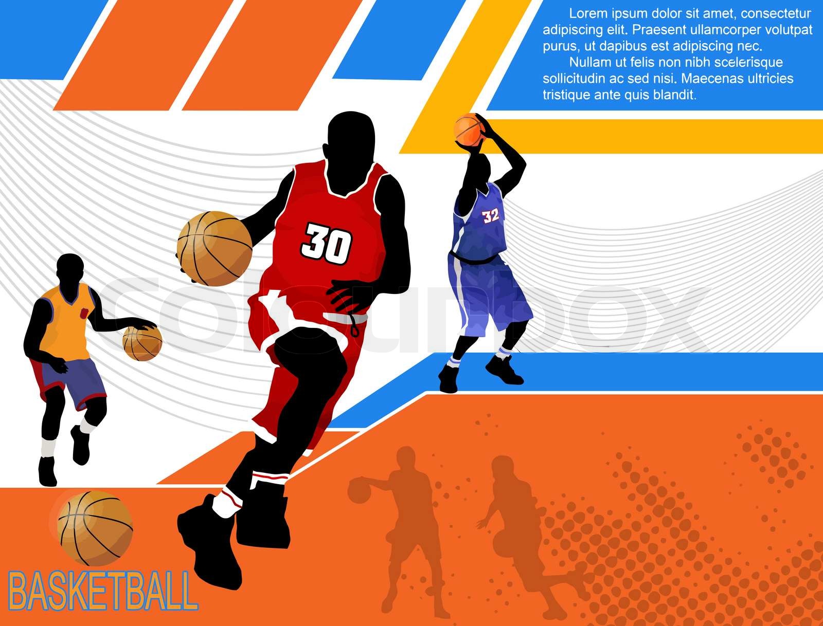 Basketball advertising poster | Stock vector | Colourbox