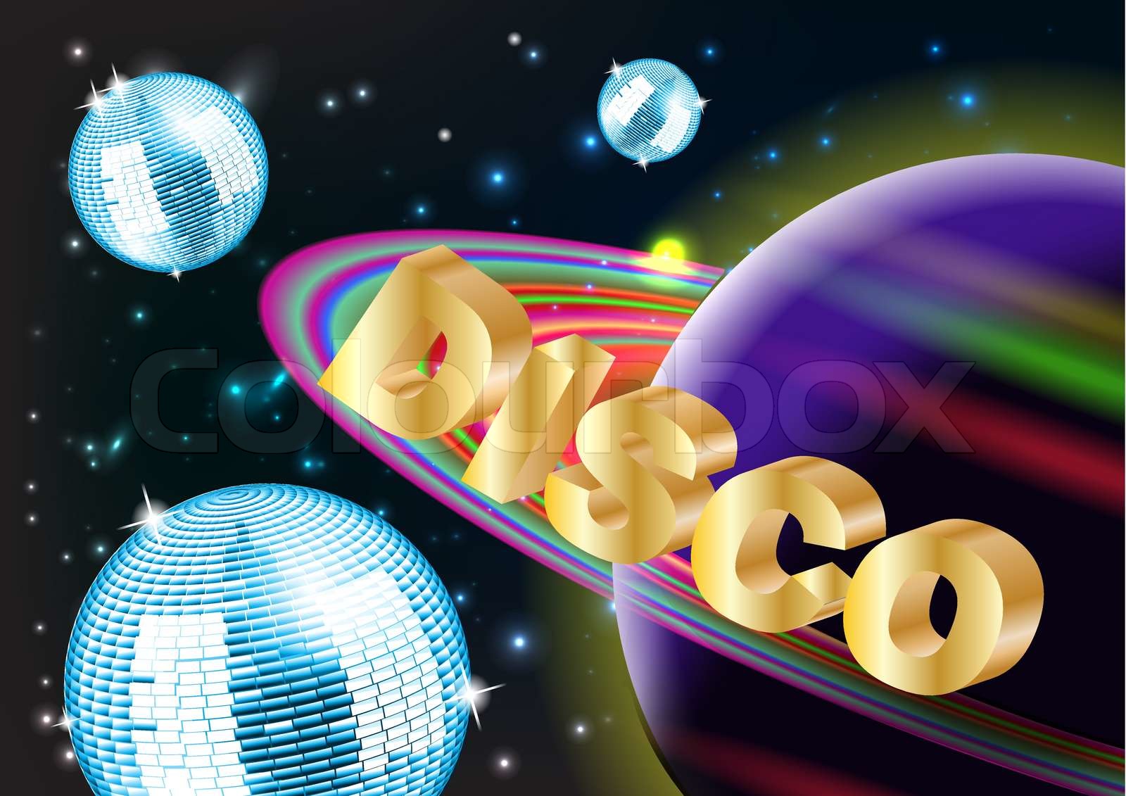 SPACE DISCO | Stock vector | Colourbox