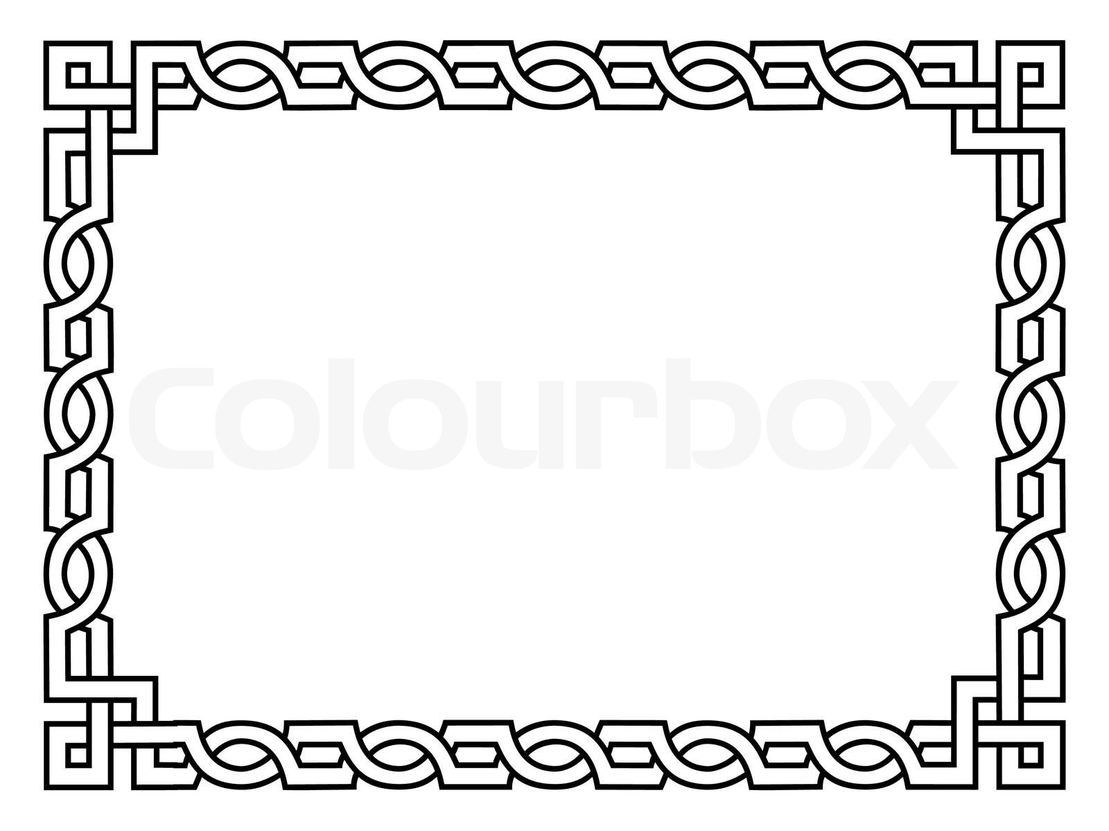 Roman style black ornamental decorative frame | Stock vector | Colourbox