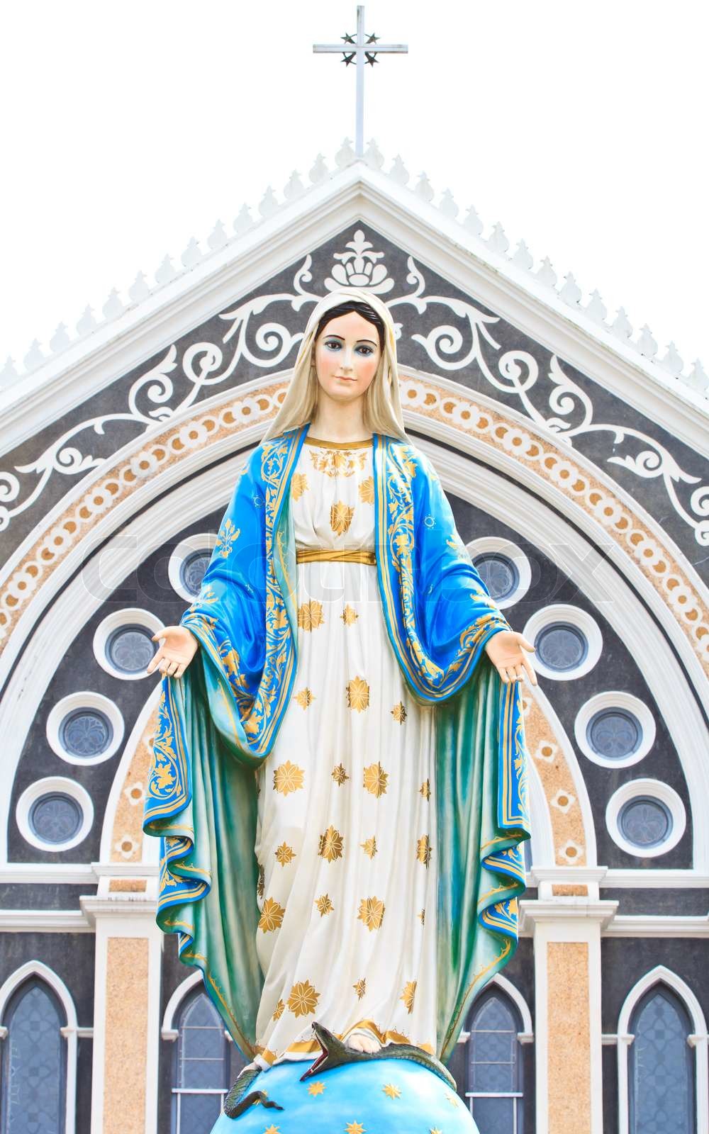 Jomfru Maria Statue i romersk-katolske kirke | Stock foto | Colourbox