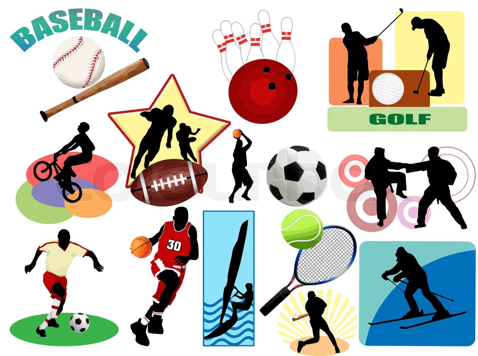 Sports icons and symbol | Stock vector | Colourbox