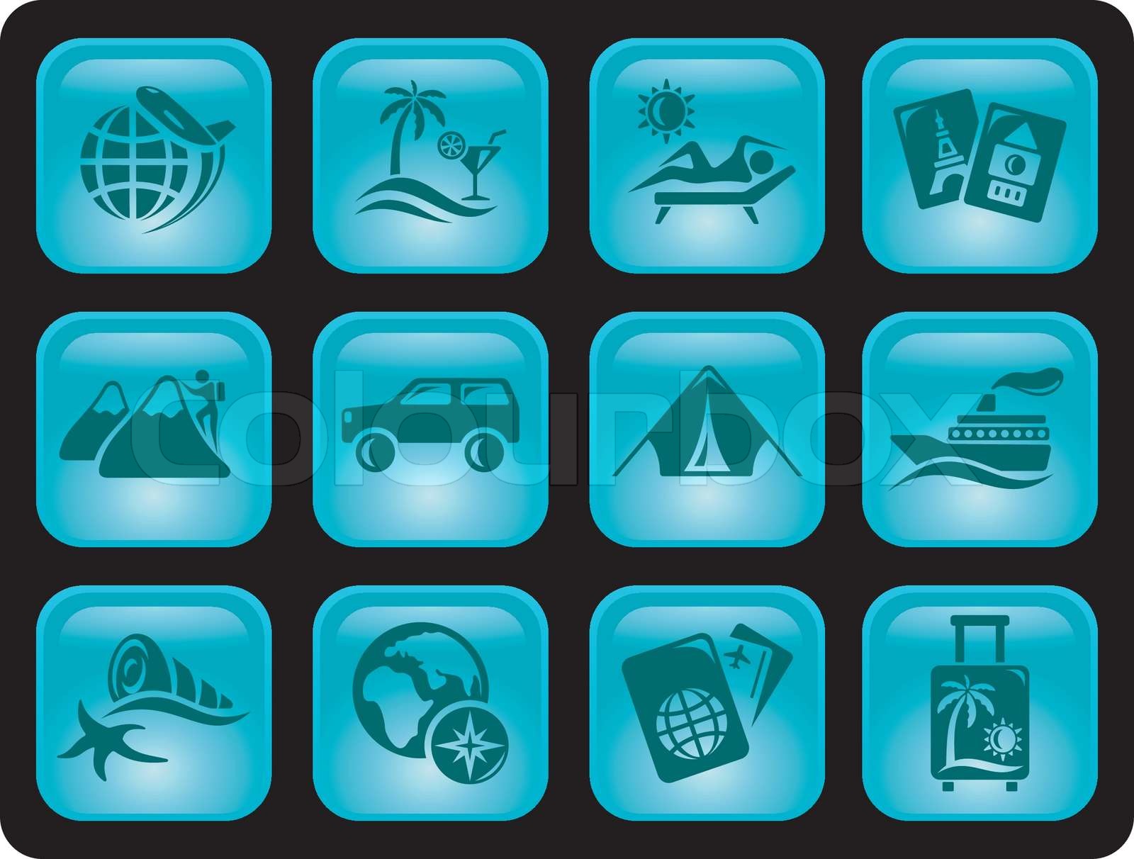 Vacation buttons | Stock vector | Colourbox