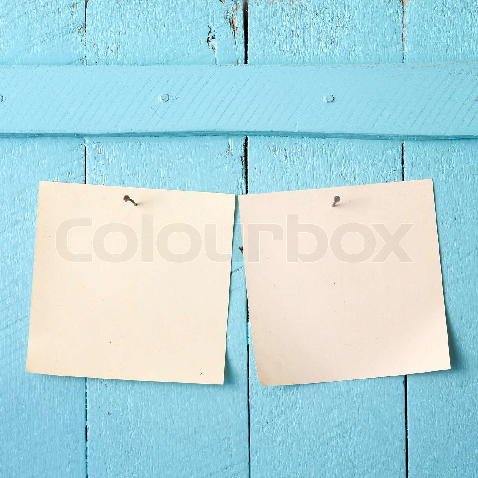 Paper note on wall | Stock image | Colourbox
