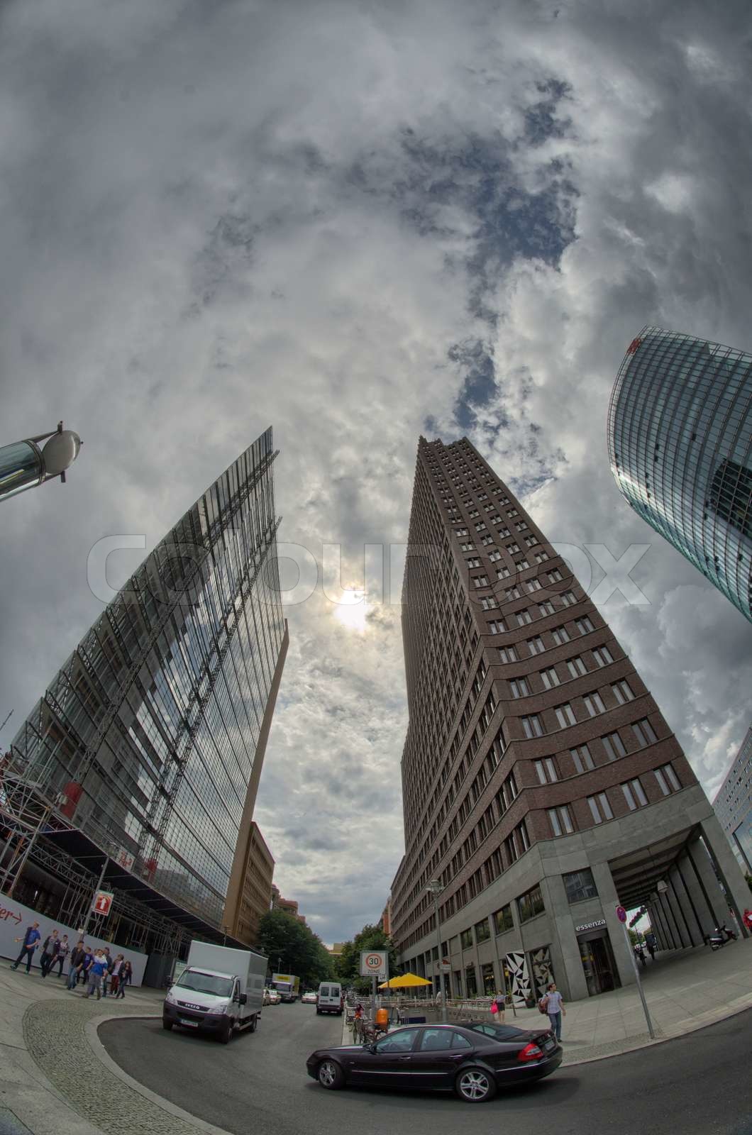 Wide angle street view of Berlin Buildings | Stock image | Colourbox