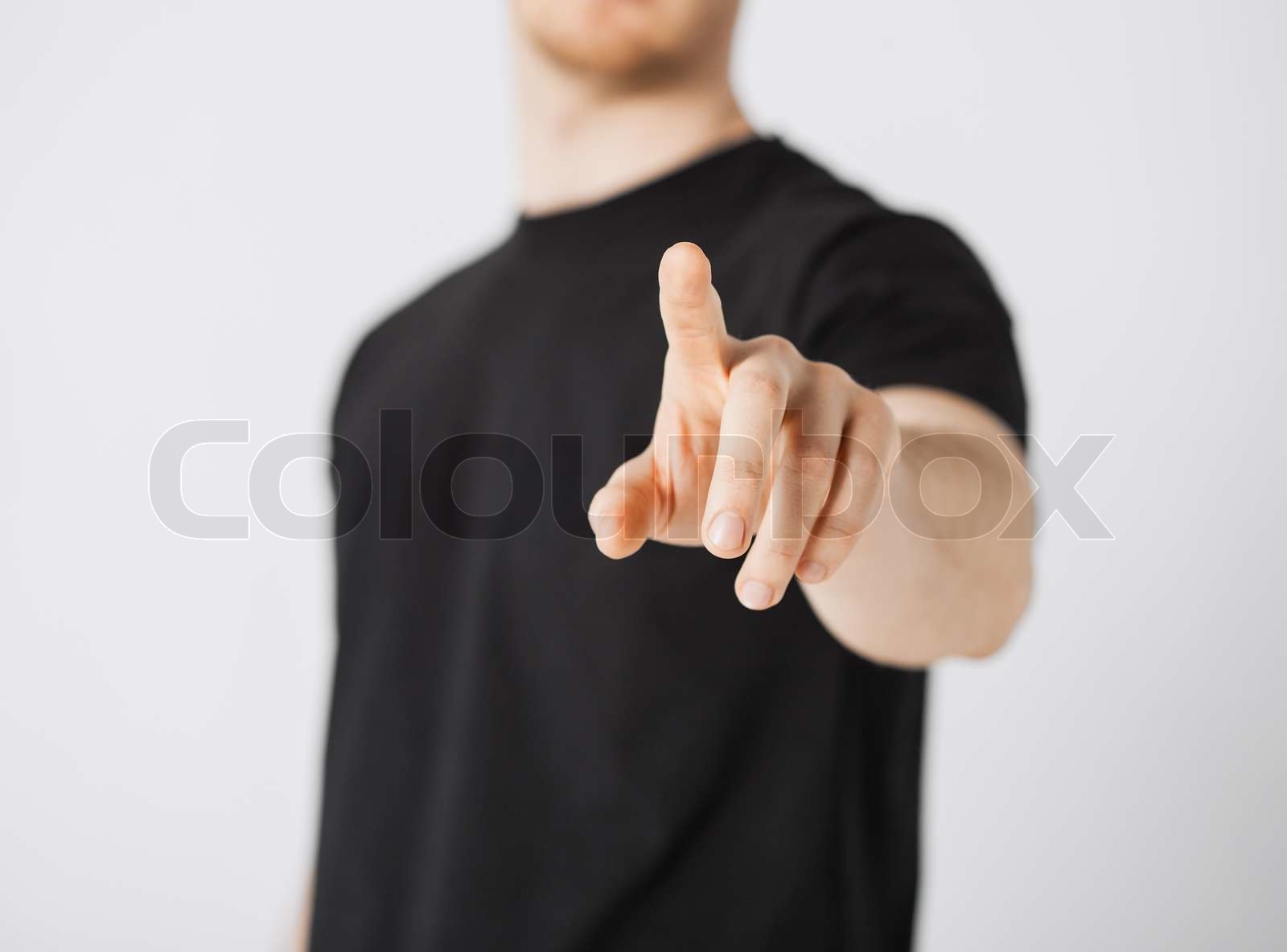 man pointing his finger at you | Stock image | Colourbox