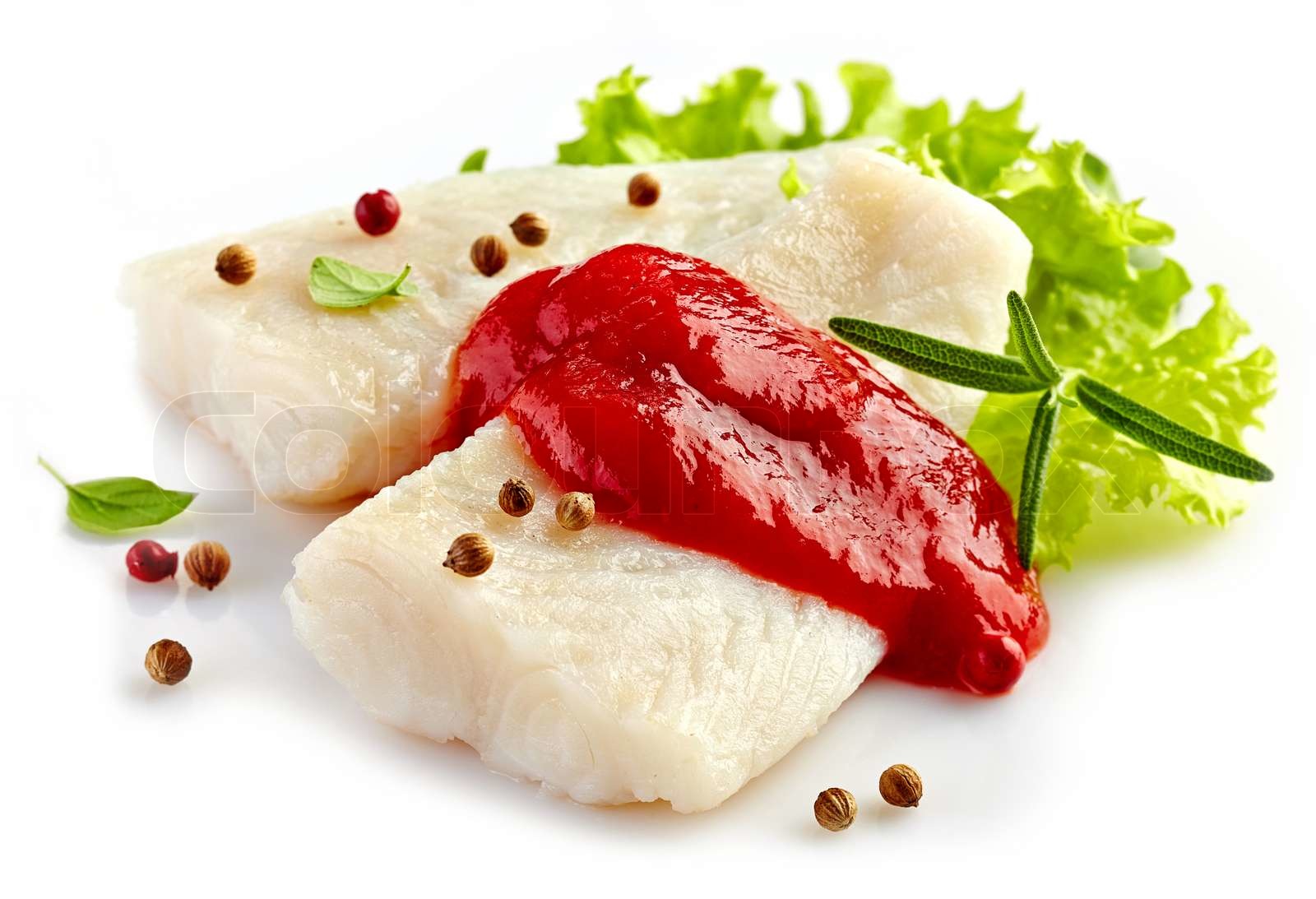 fresh prepared fish fillet | Stock image | Colourbox