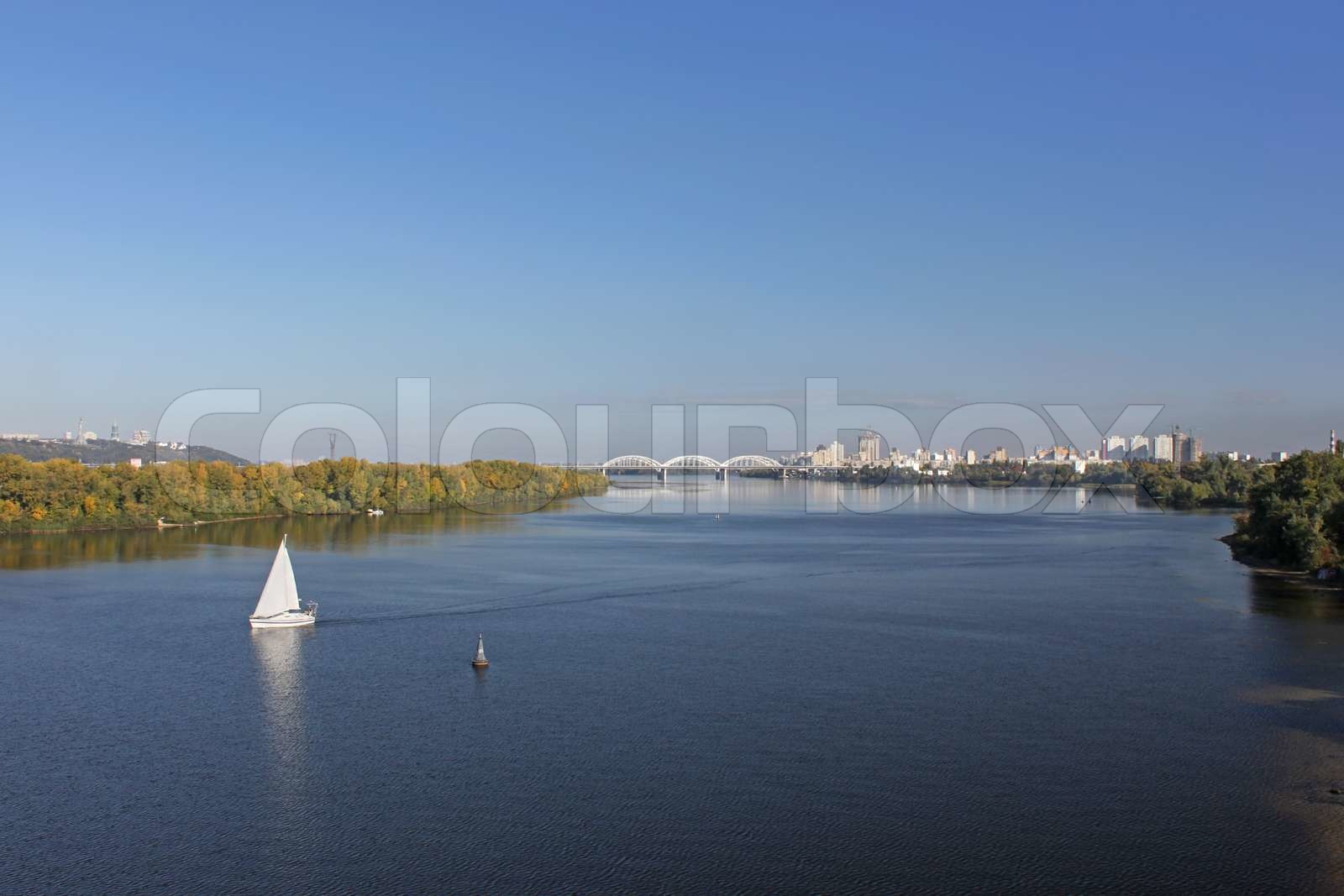 view on Dnieper river in Kiev, Ukraine | Stock image | Colourbox
