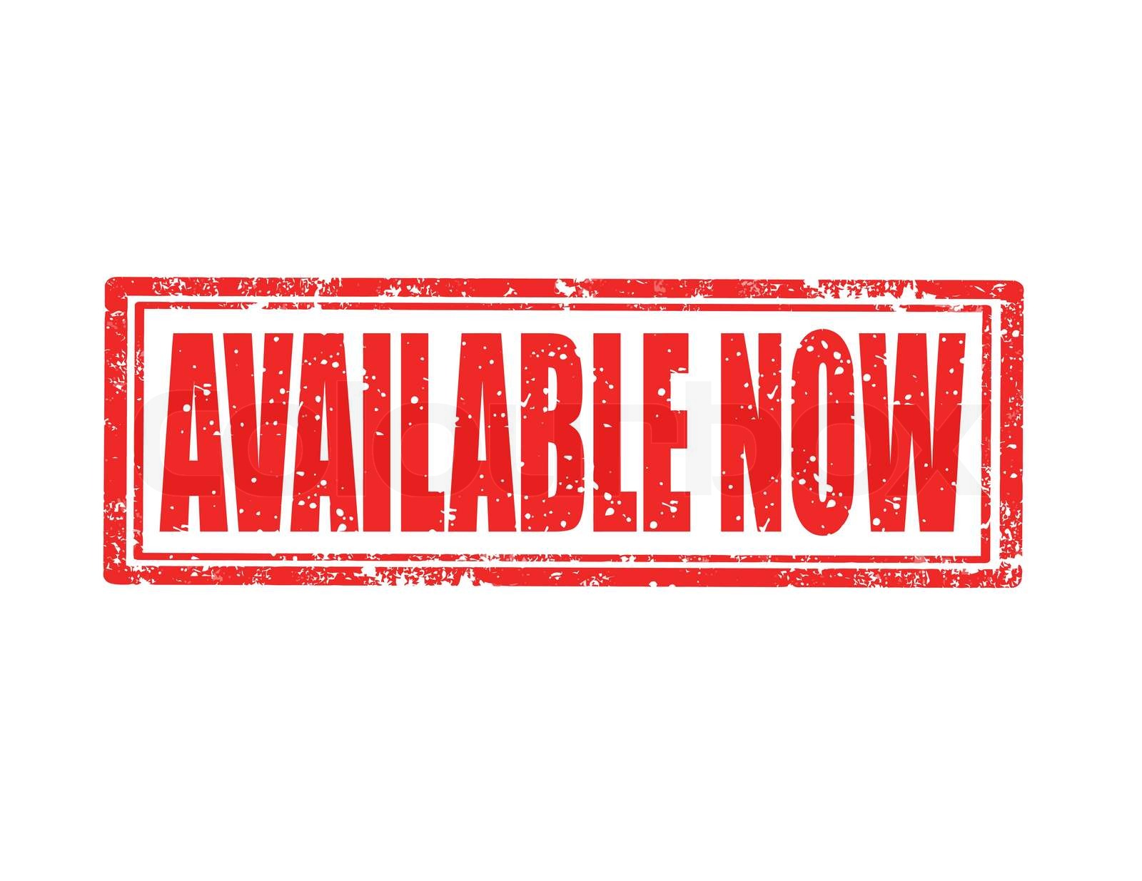 Available now-stamp | Stock vector | Colourbox