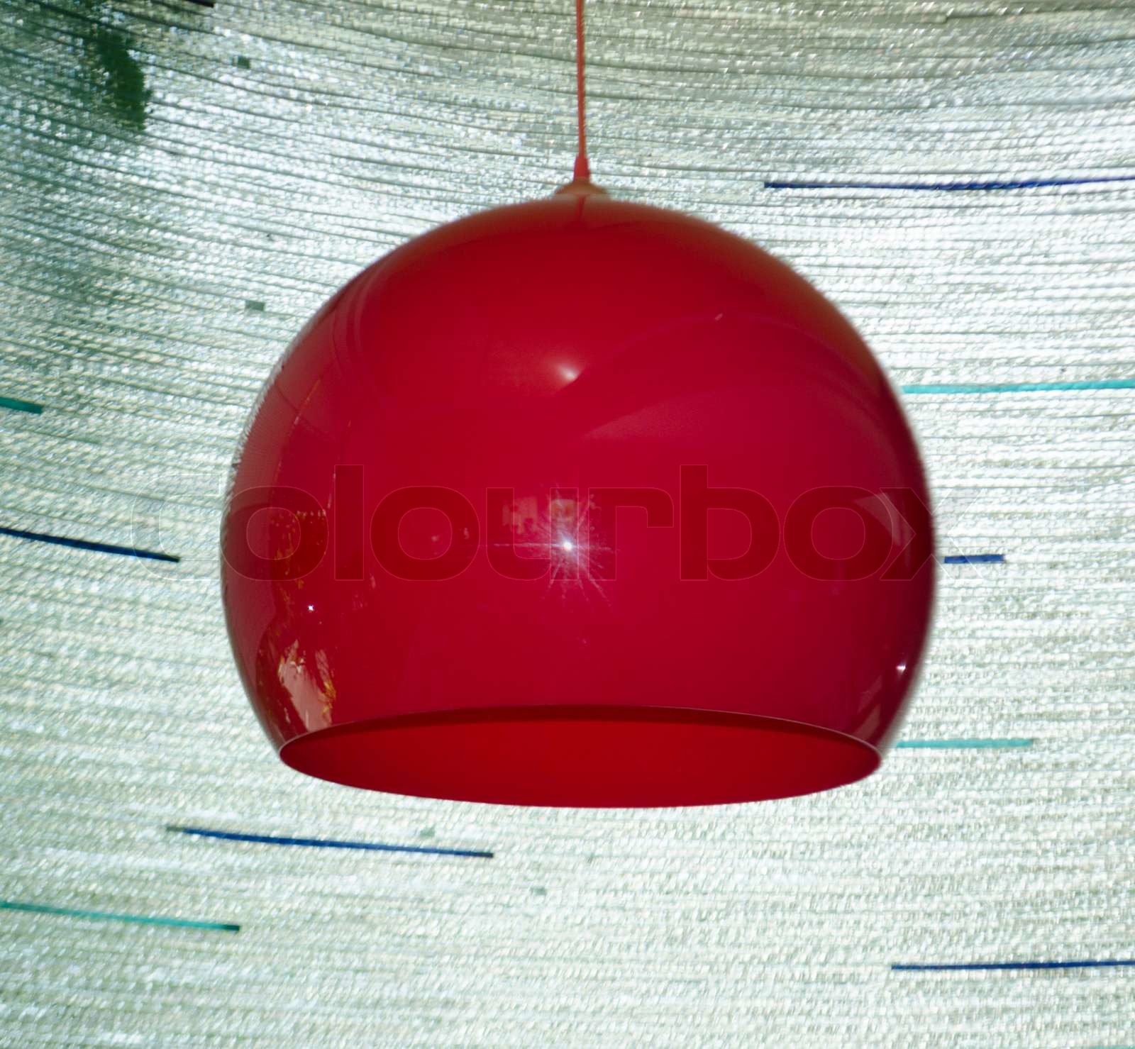 Modern red hanging lamp | Stock image | Colourbox