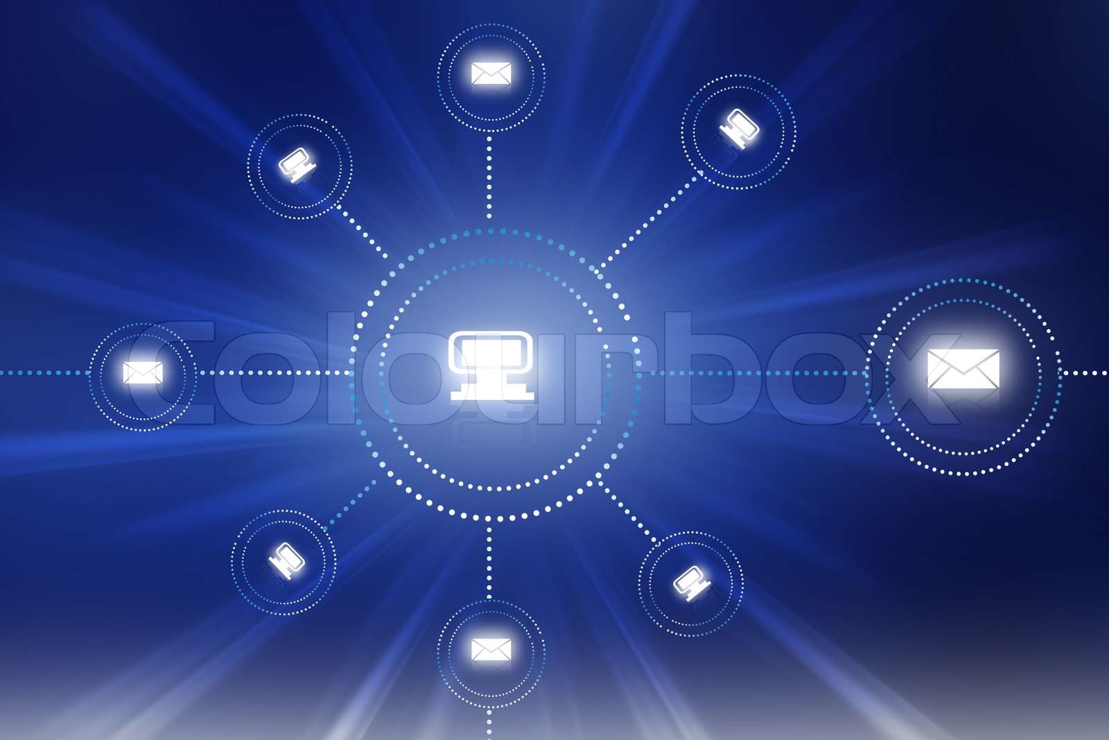 computer connect network | Stock image | Colourbox