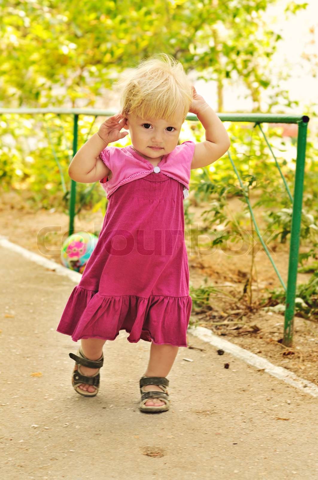 running baby | Stock image | Colourbox