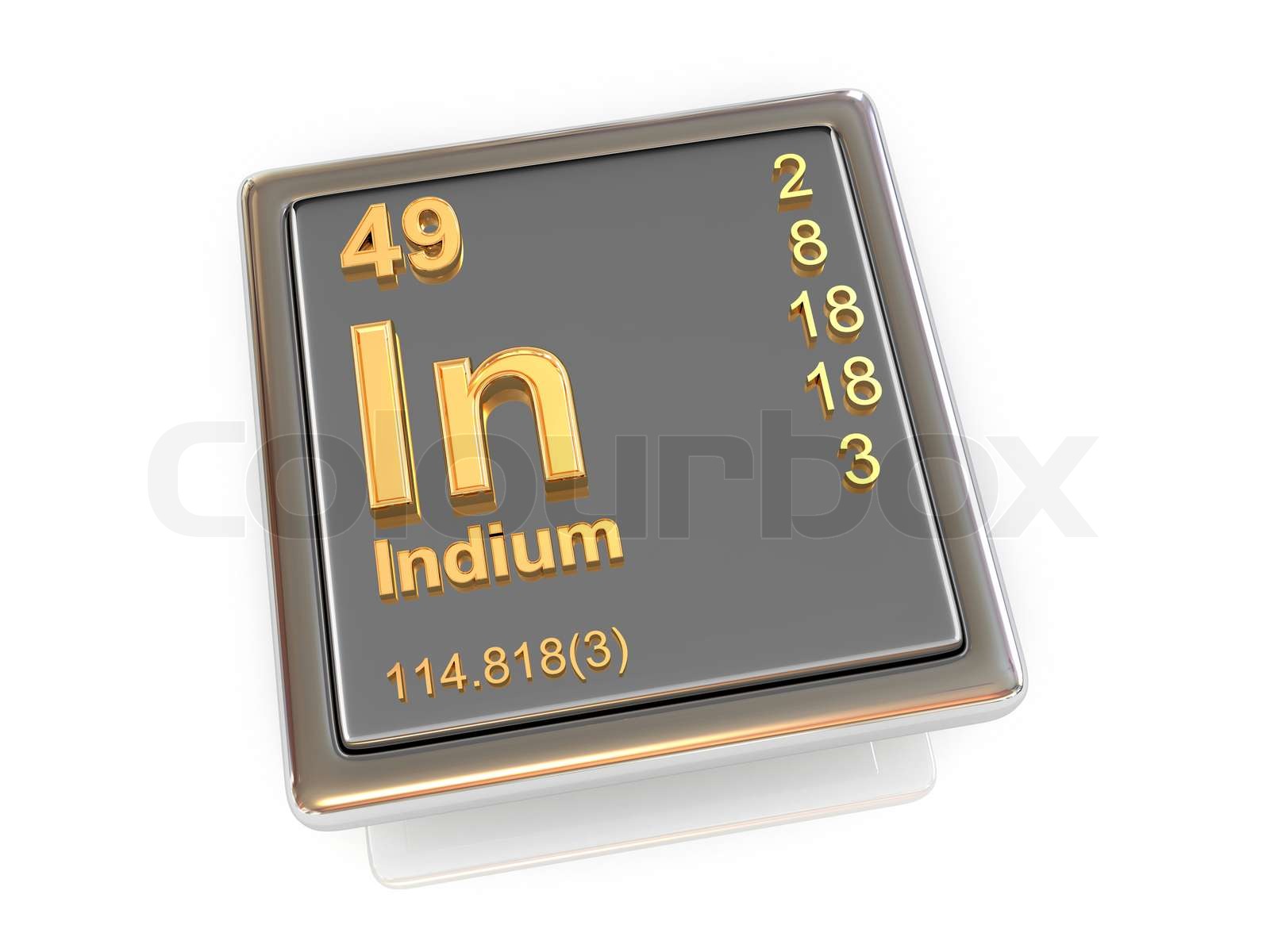 Indium Chemical element | Stock image | Colourbox