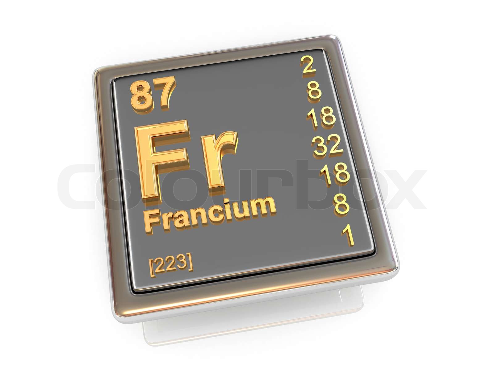 Francium Chemisches Element | Stock Bild | Colourbox