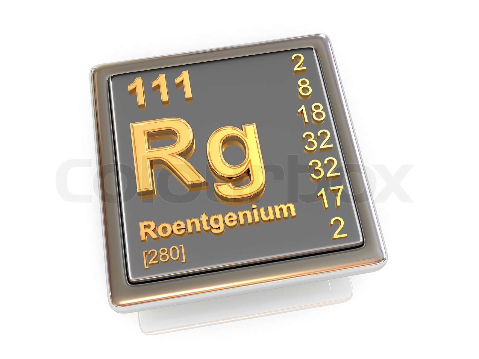 Roentgenium Chemical element | Stock image | Colourbox