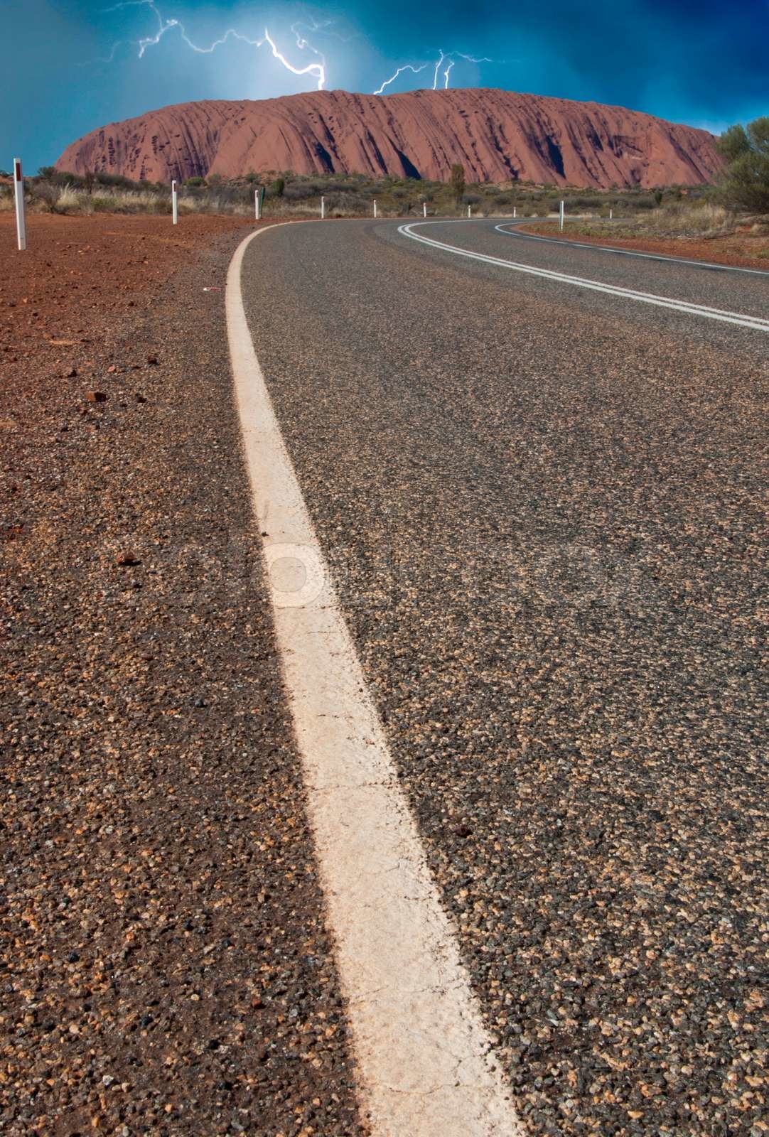 Storm over a Road across Australian Outback | Stock image | Colourbox