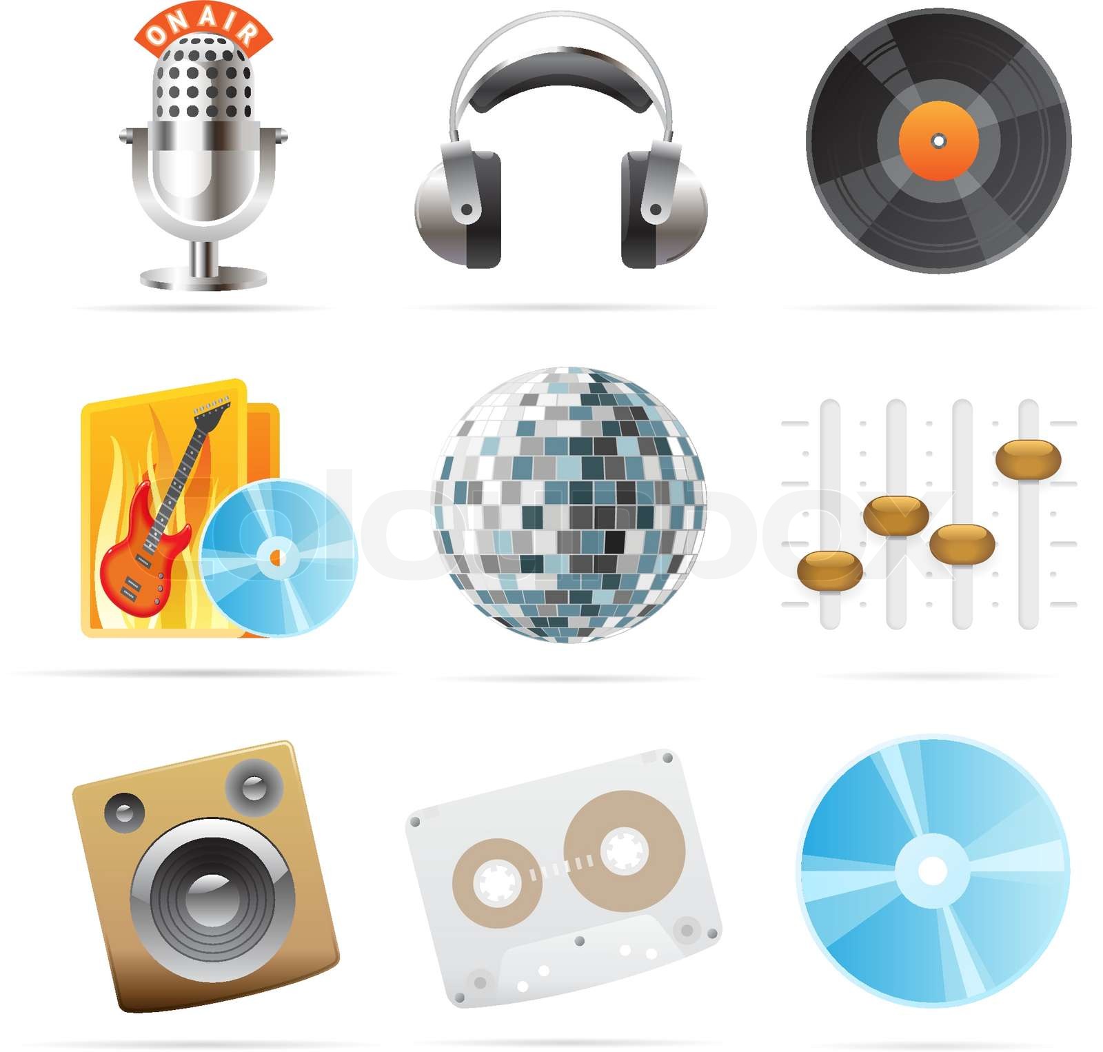 Icons for sound | Stock vector | Colourbox