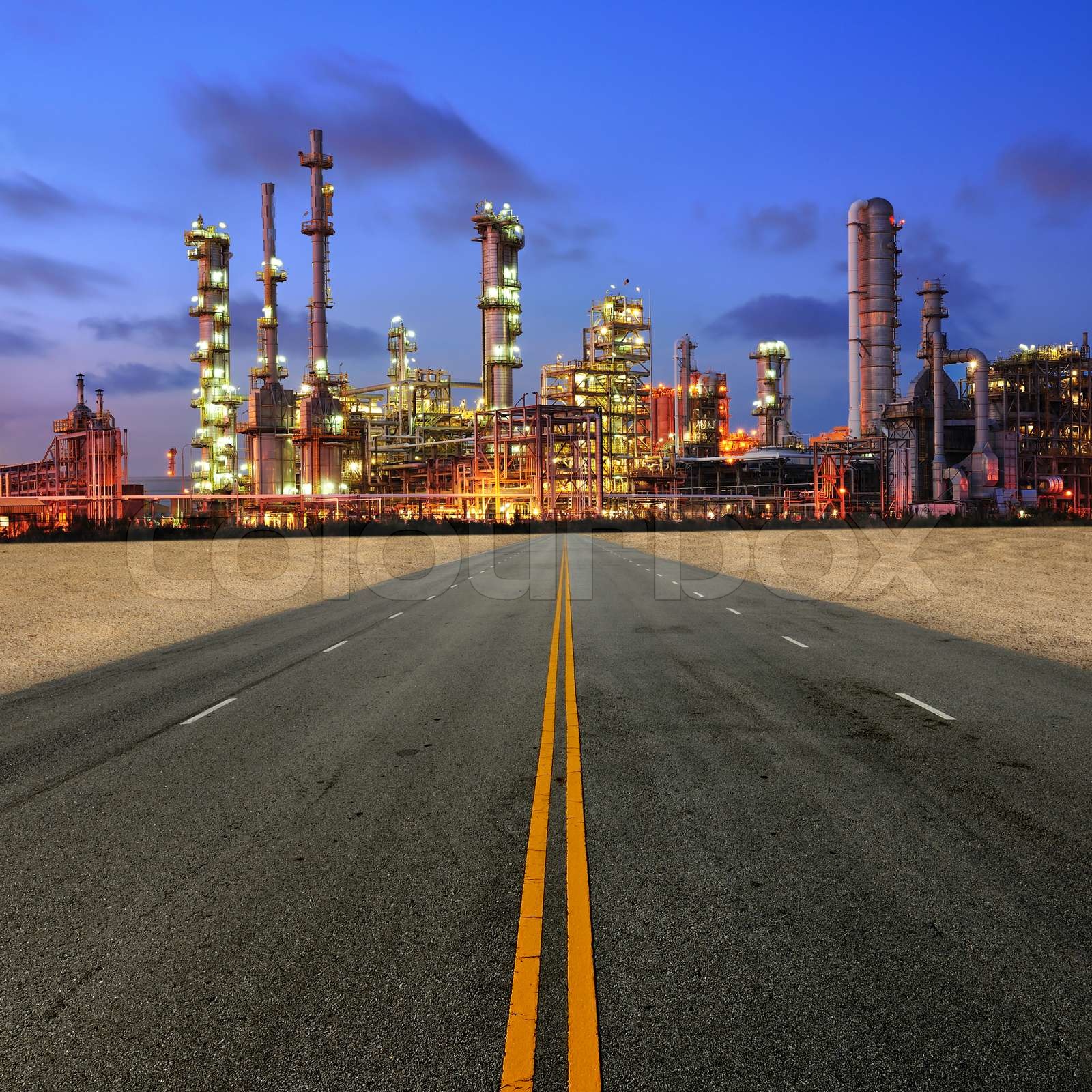 "Road to industrial" | Stock image | Colourbox