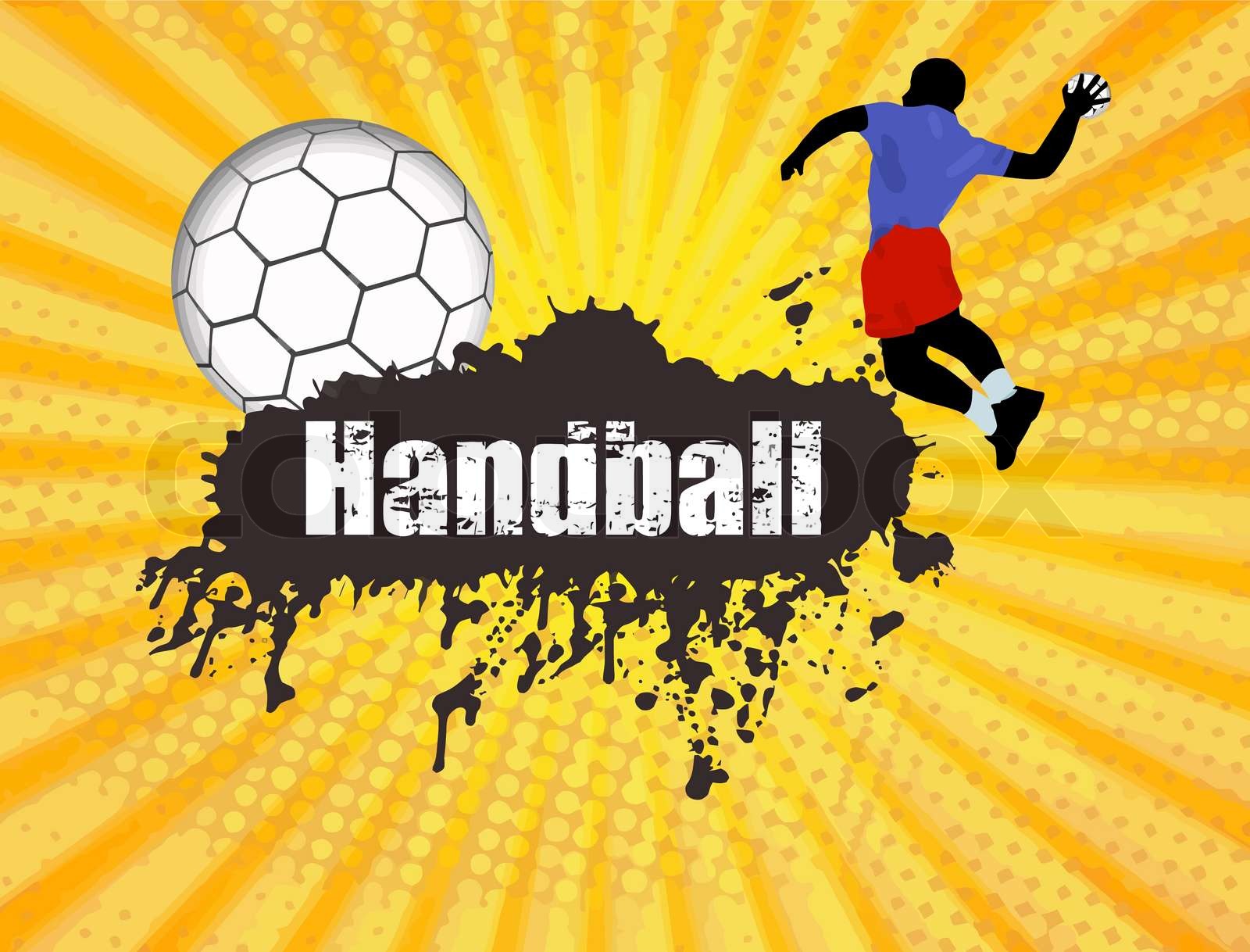 Handball poster | Stock vector | Colourbox