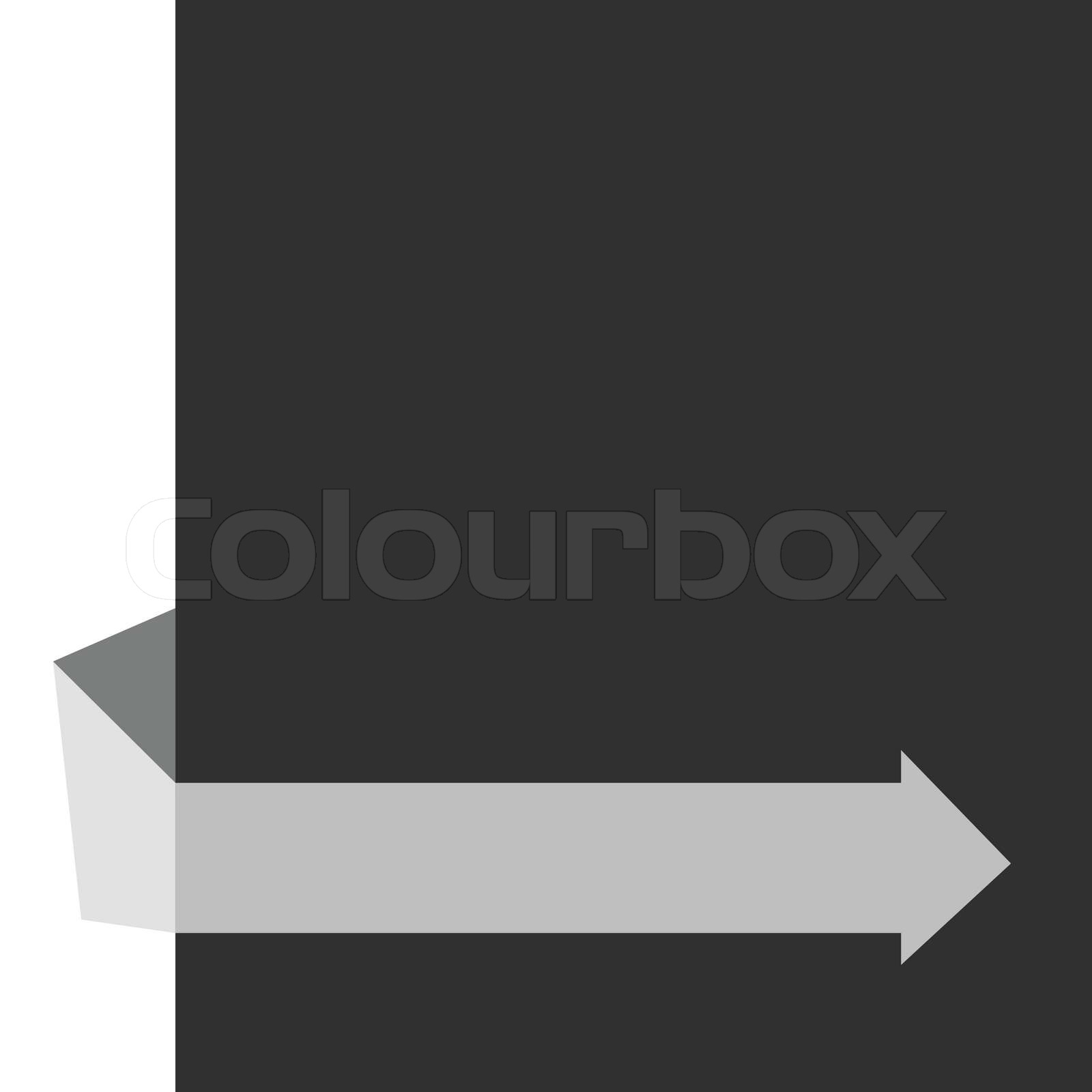 Curvy arrow in grey | Stock vector | Colourbox