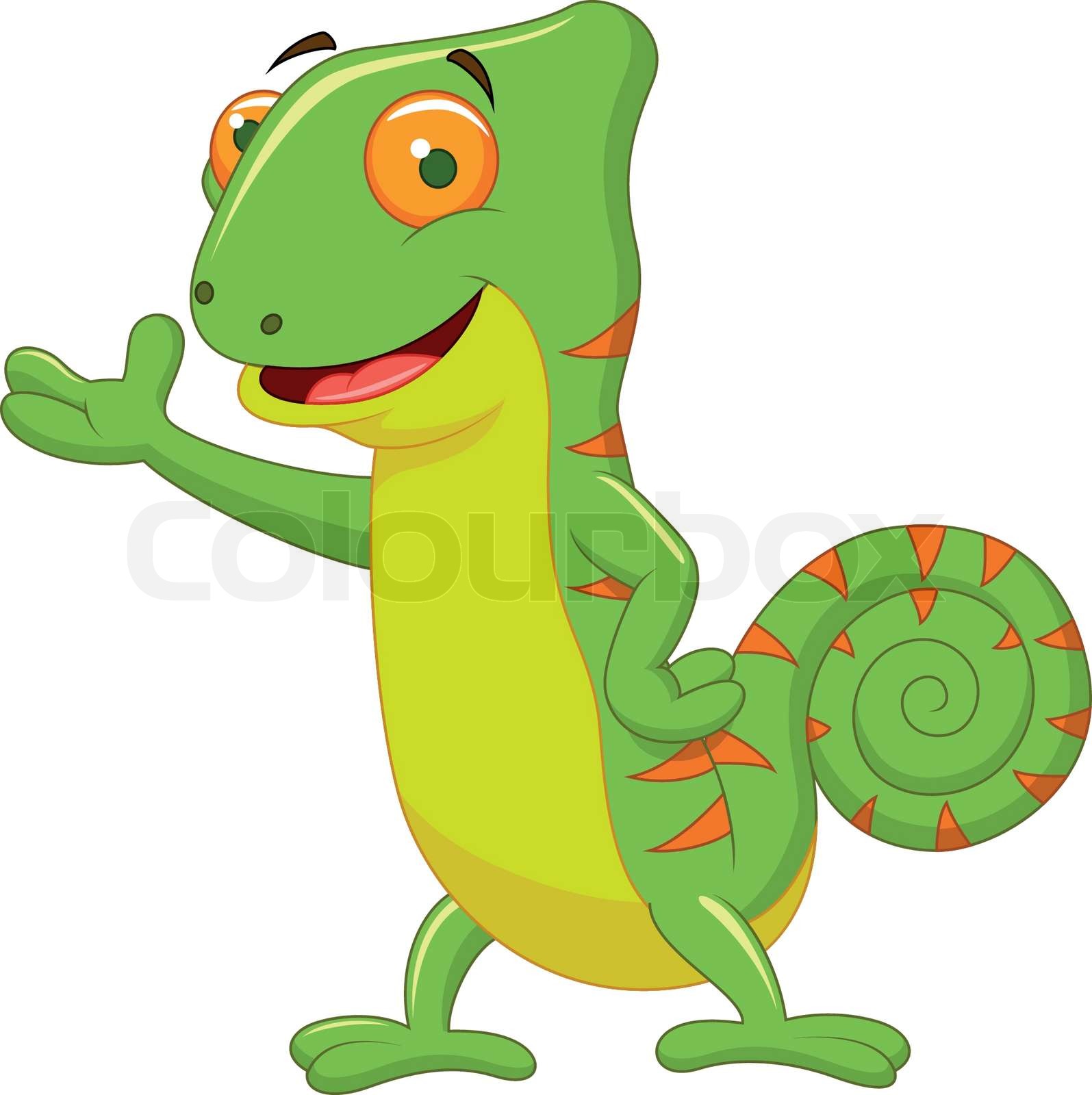 Chameleon cartoon | Stock vector | Colourbox