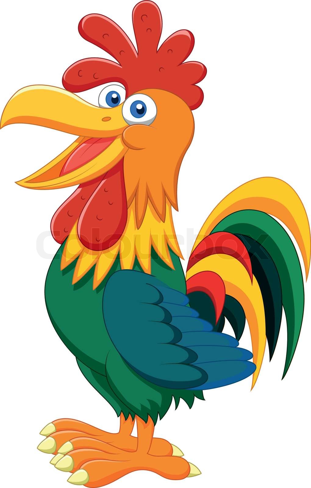 Rooster cartoon | Stock vector | Colourbox
