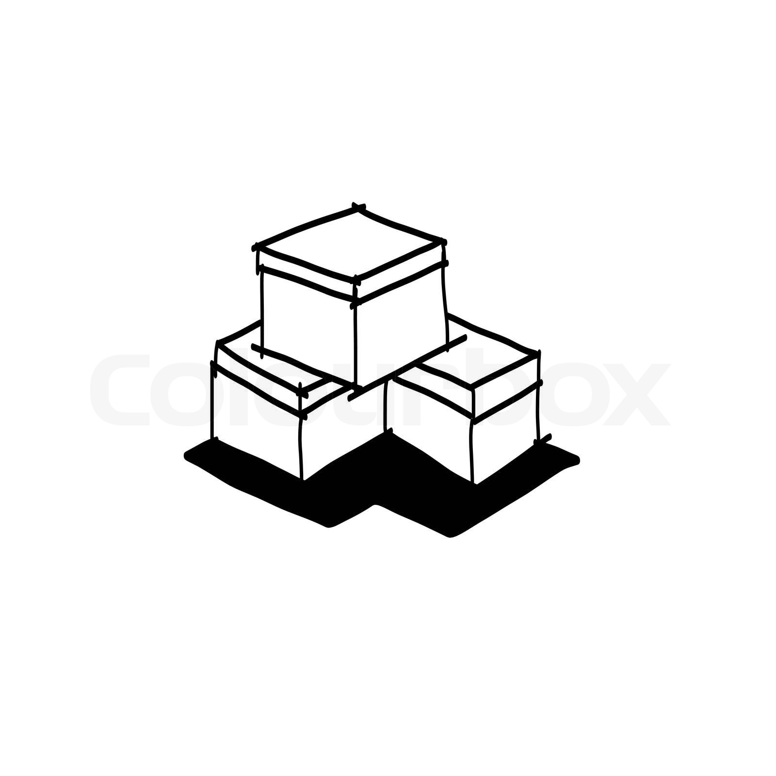 hånd tegne geometrisk form | Stock vektor | Colourbox