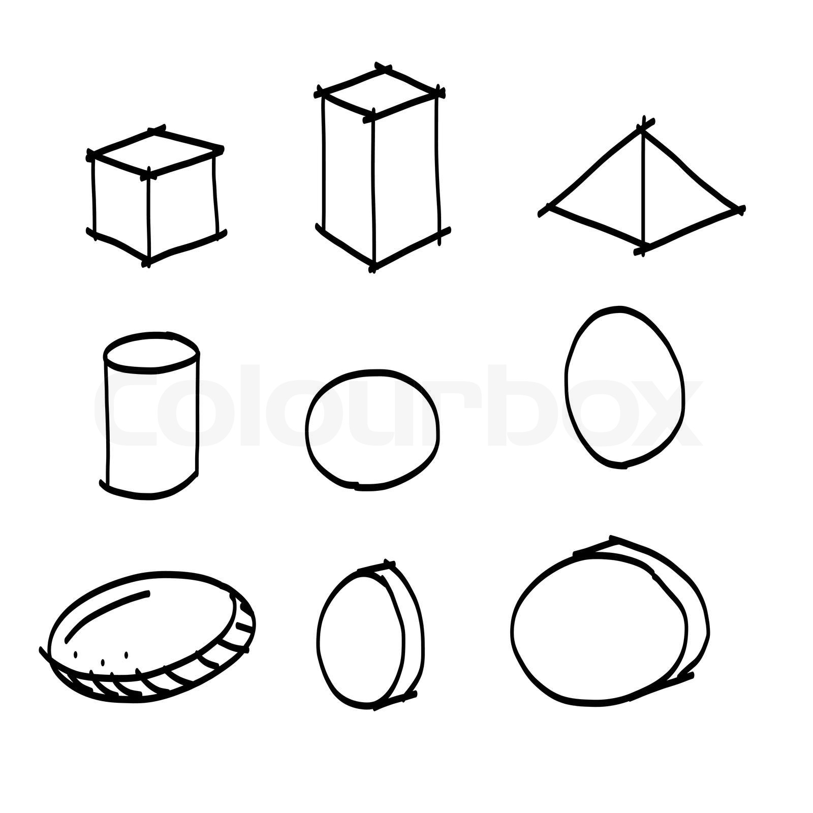 hånd tegne geometrisk form | Stock vektor | Colourbox