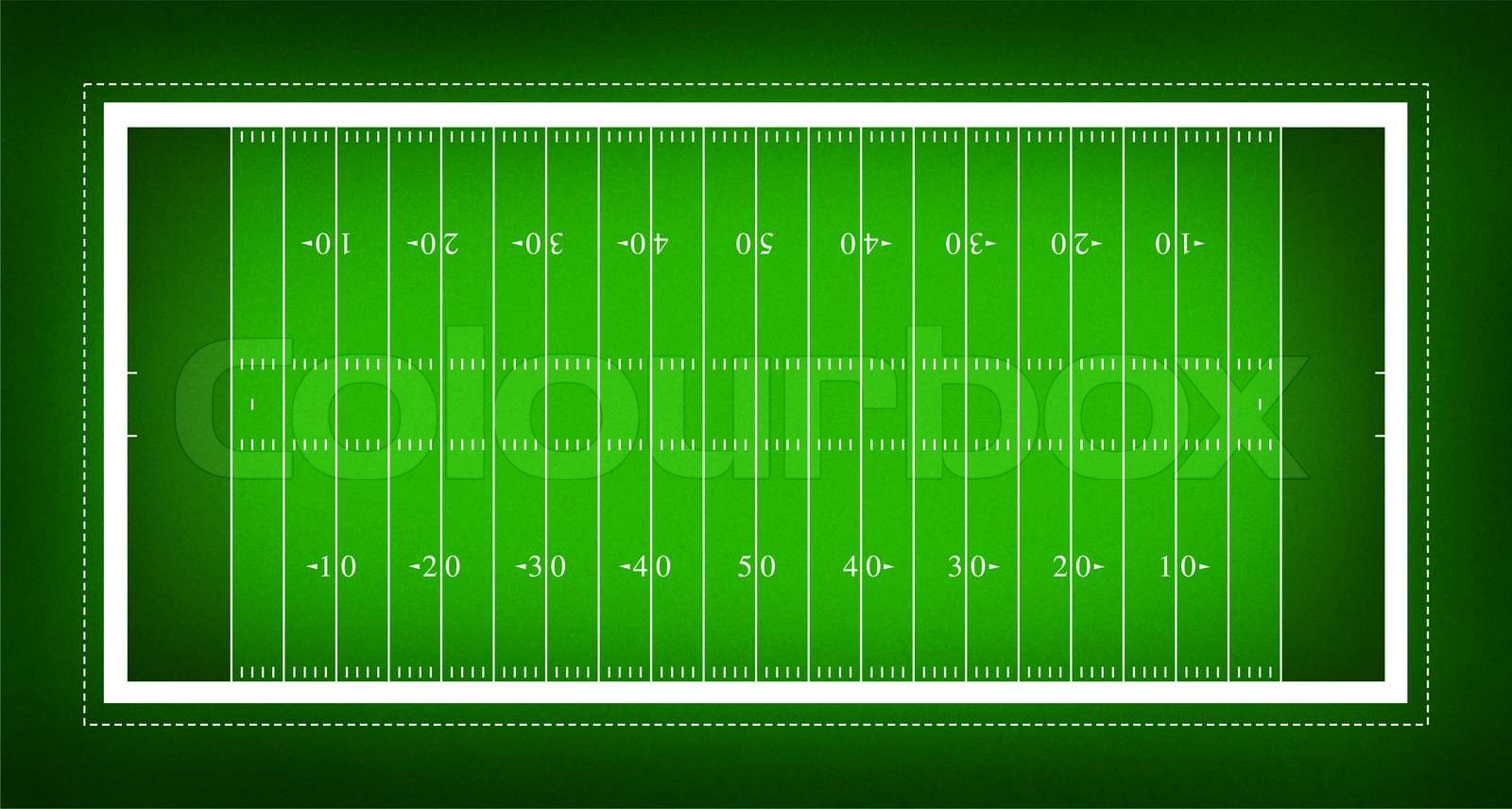 Illustration of American football field | Stock image | Colourbox