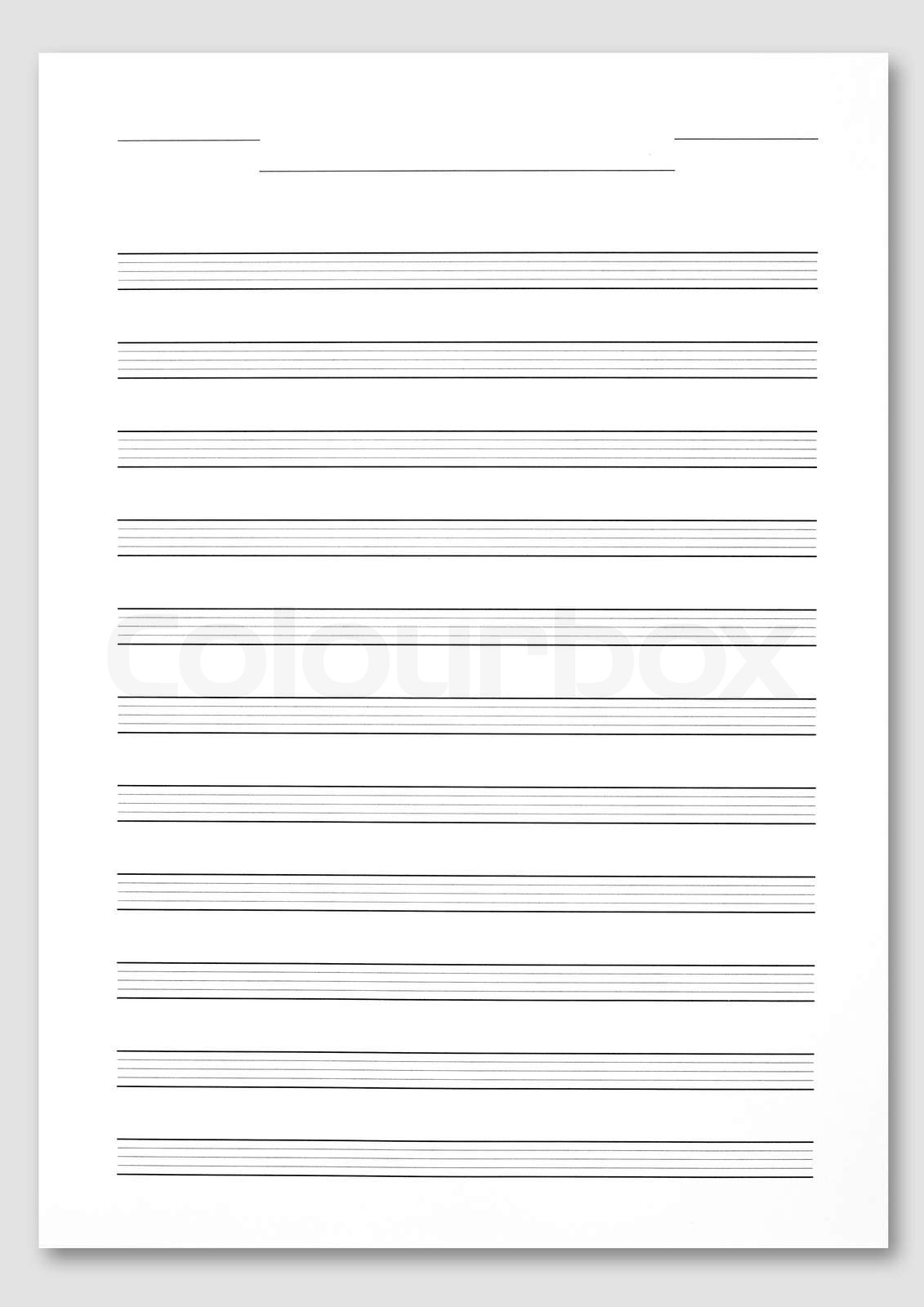 Music score paper | Stock image | Colourbox