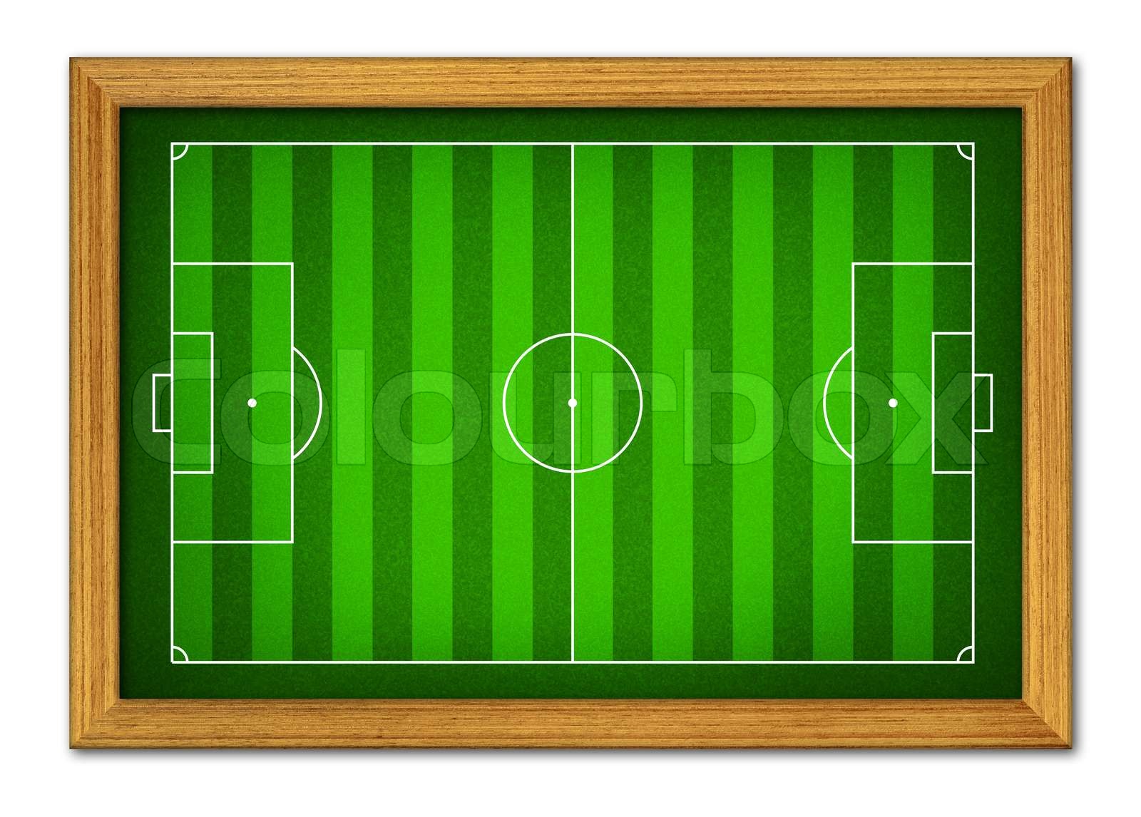 Fodboldbane i træramme | Stock foto | Colourbox