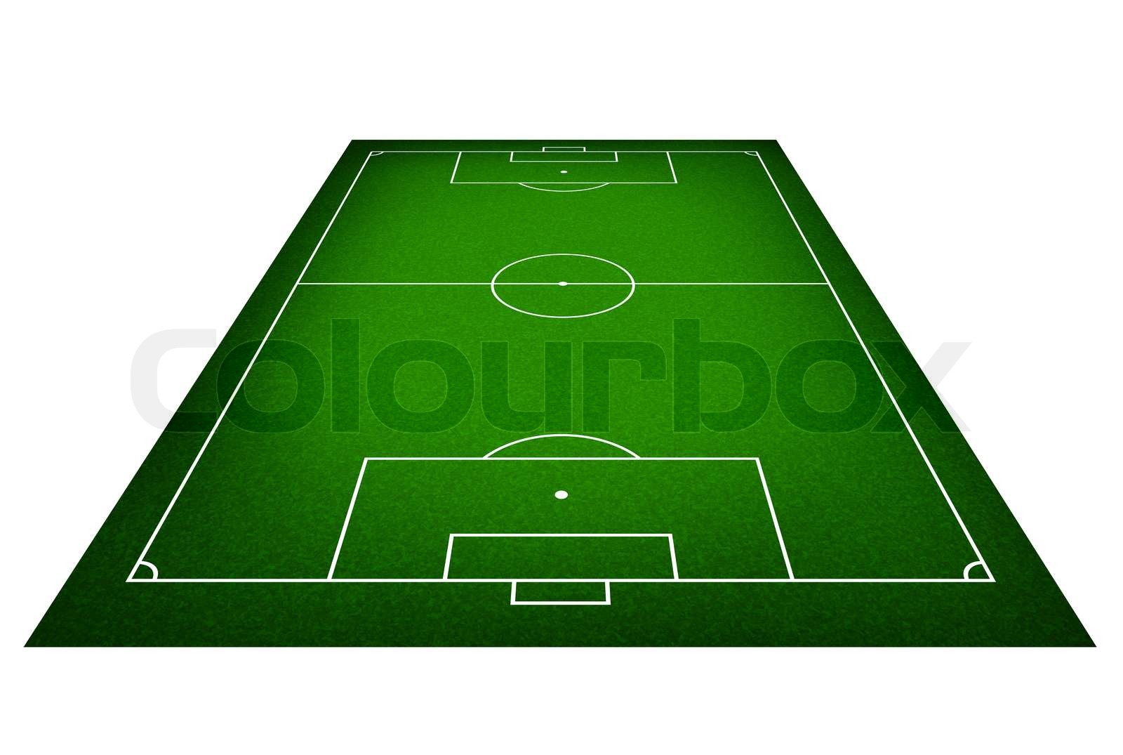 Illustration eines Fußballfeldes | Stock Bild | Colourbox