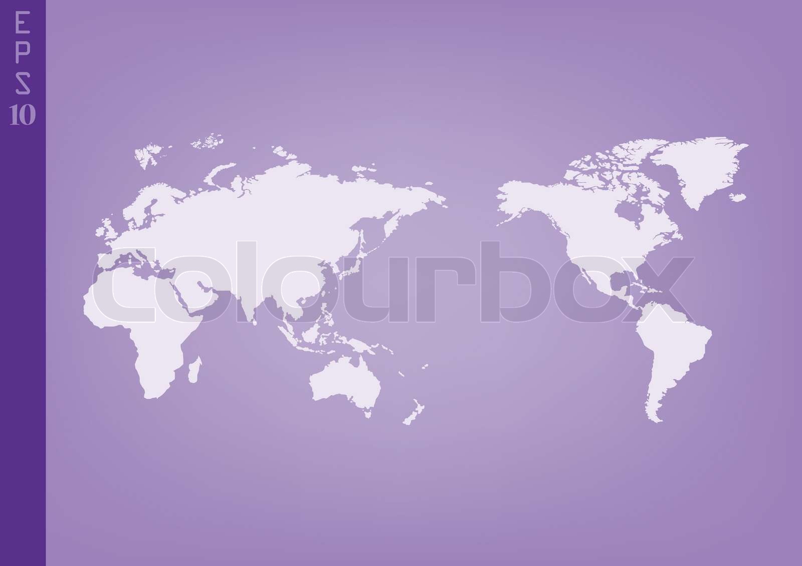World Map Of Vector Stock Vector Colourbox