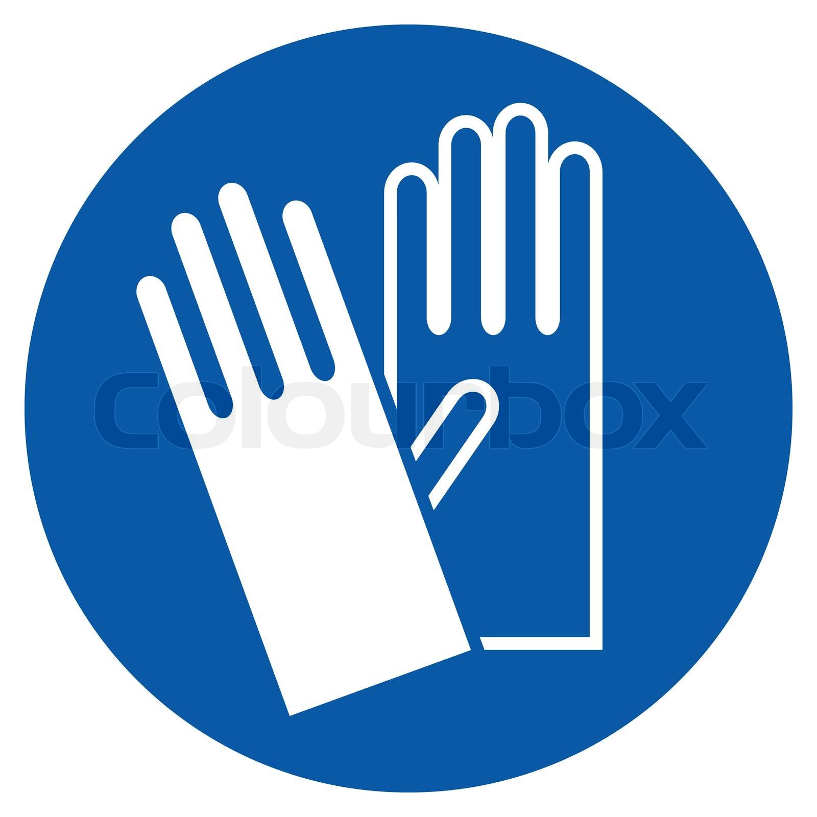 Wear Gloves - Safety Sign, Warning Sign | Stock vector | Colourbox