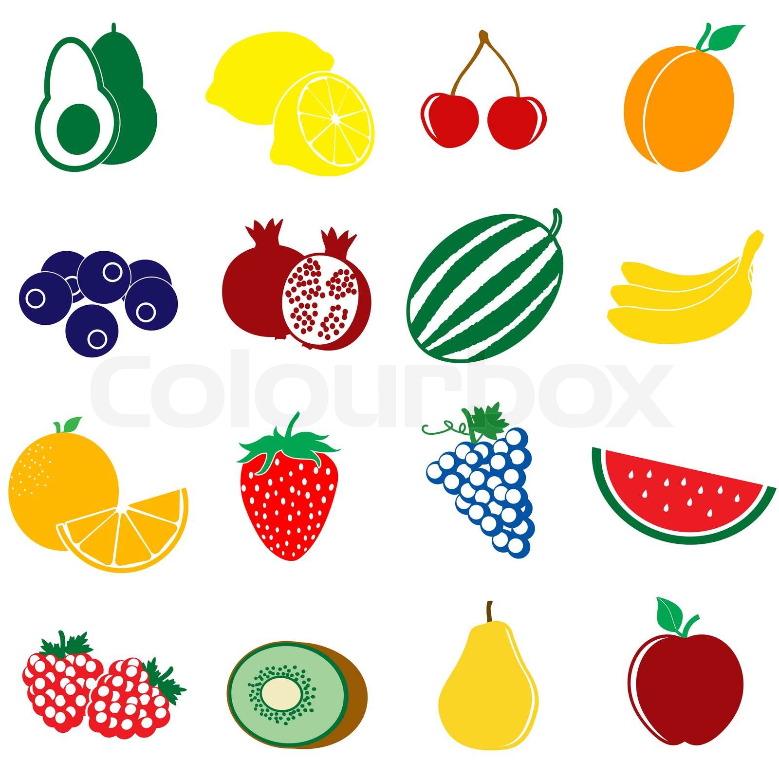 Obst -Icons | Stock-Vektor | Colourbox