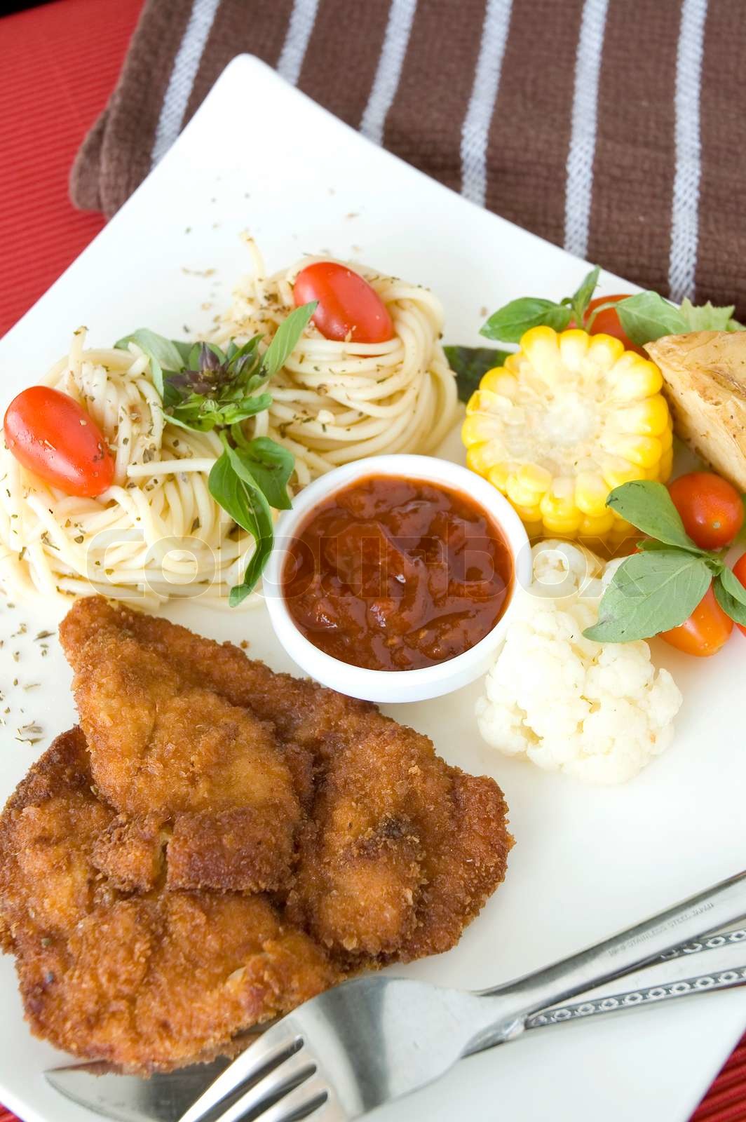 fried chicken set | Stock image | Colourbox