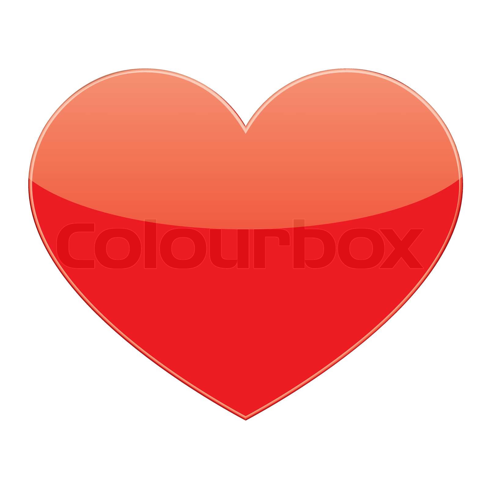 Vektor liebe rotes Herz | Stock-Vektor | Colourbox