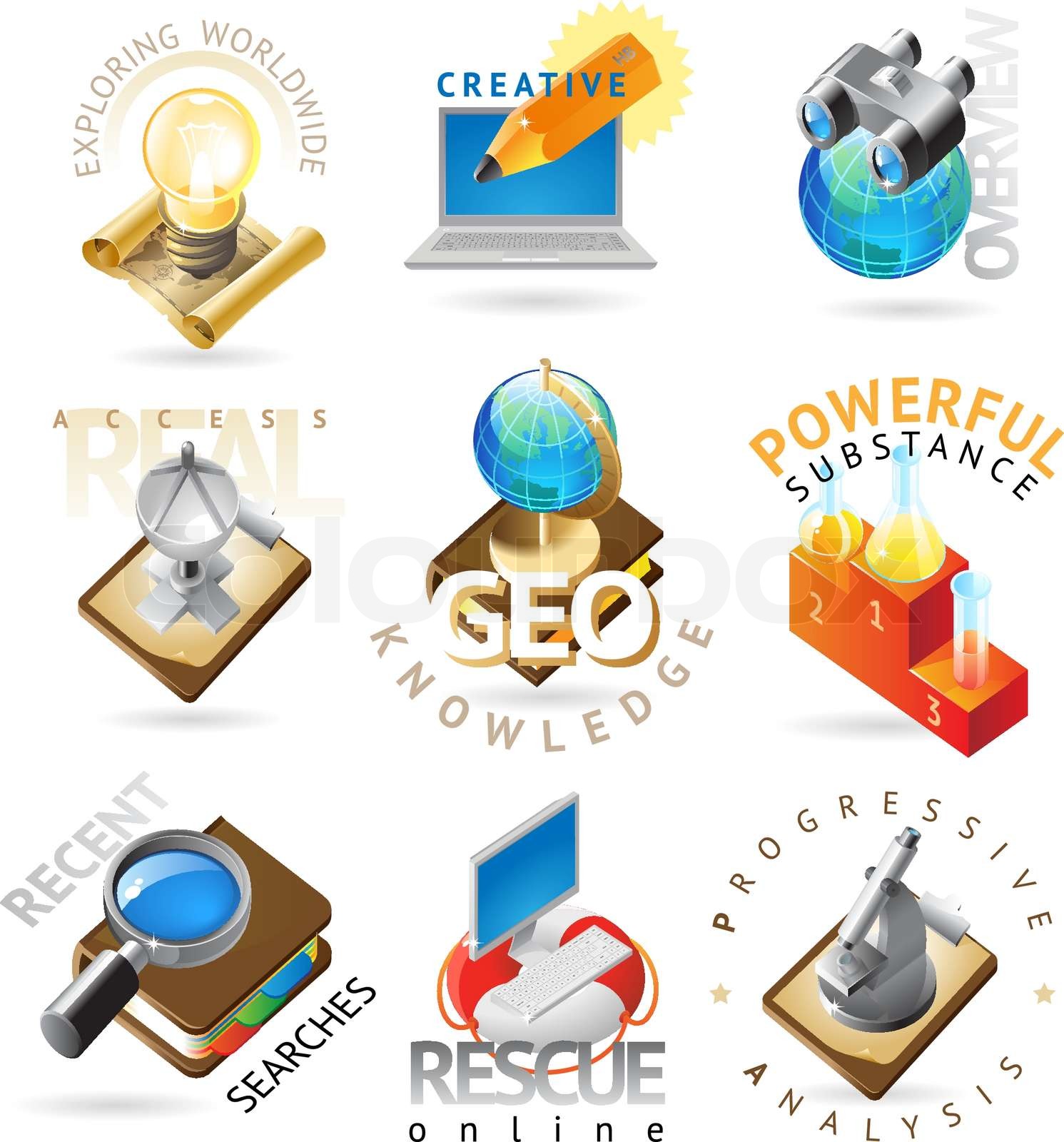 Science headers | Stock vector | Colourbox