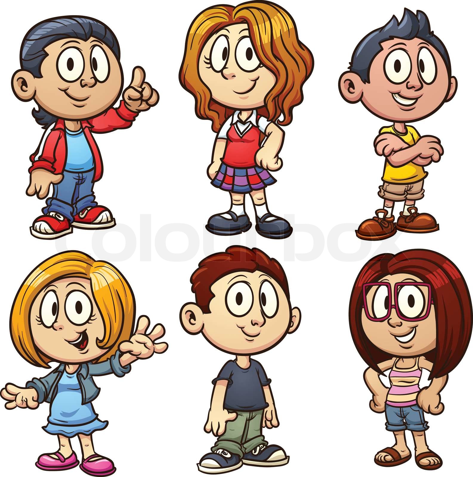 Cartoon kids | Stock vector | Colourbox