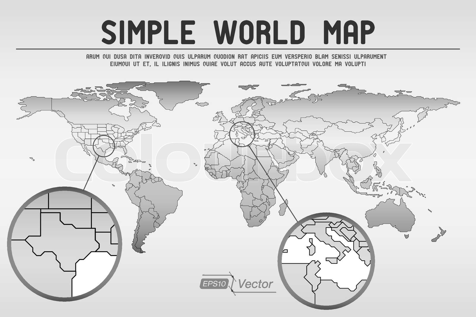 Simple Vector World Map
