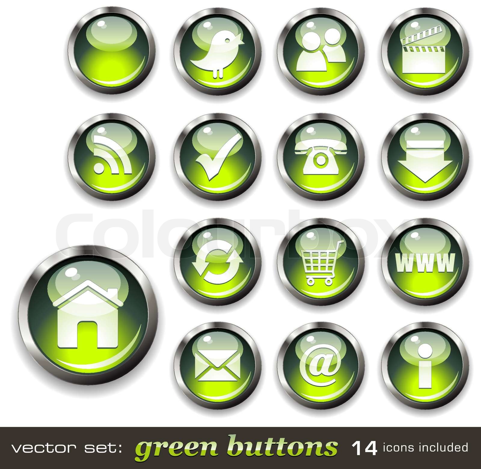 Buttons and icons | Stock vector | Colourbox