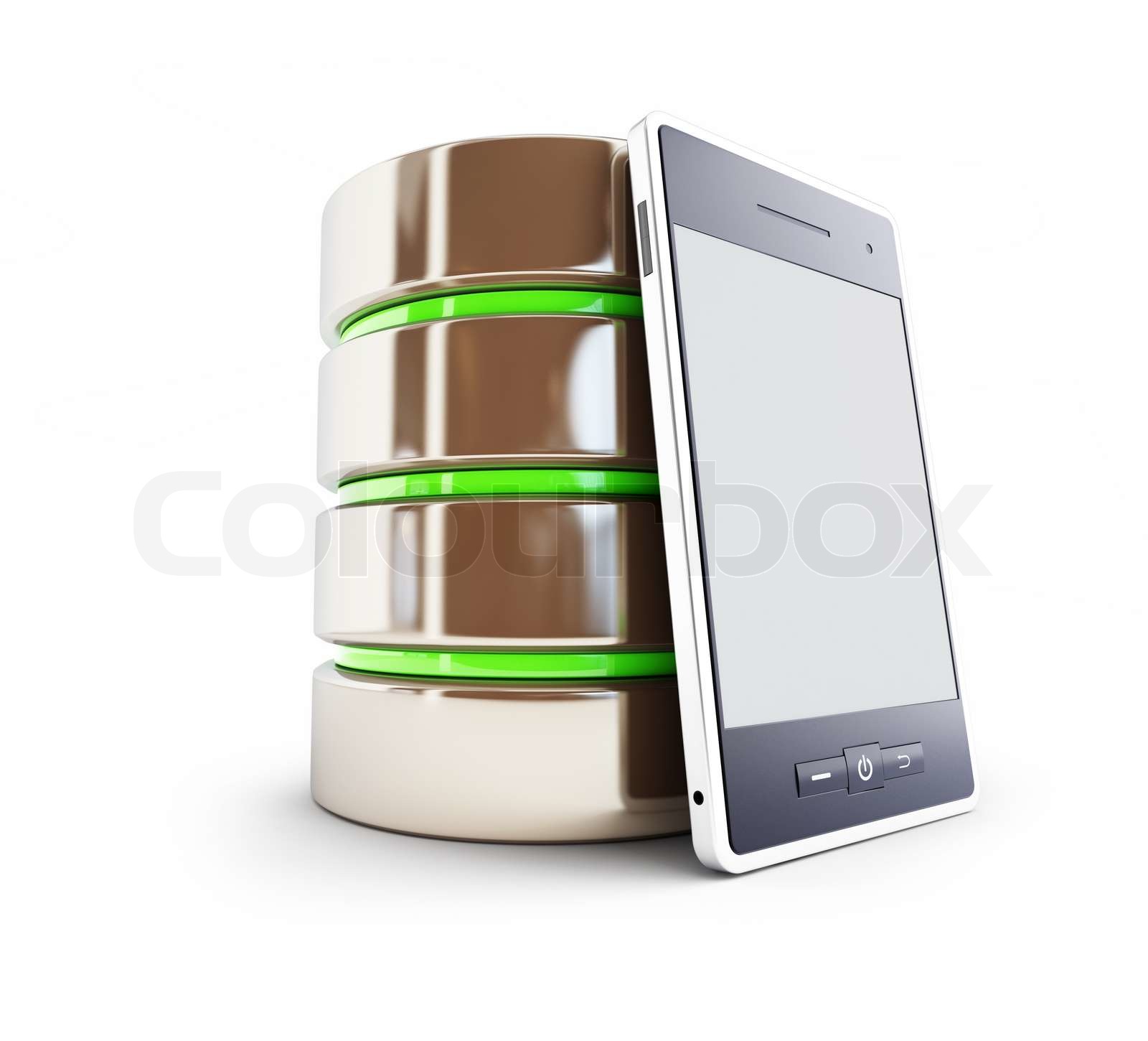 a database in the mobile phone | Stock image | Colourbox