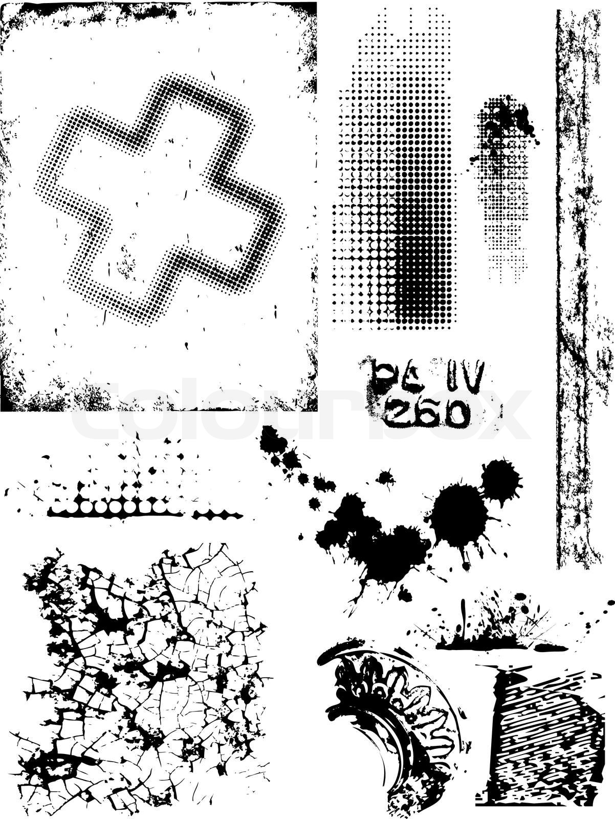 Textures and design elements | Stock vector | Colourbox