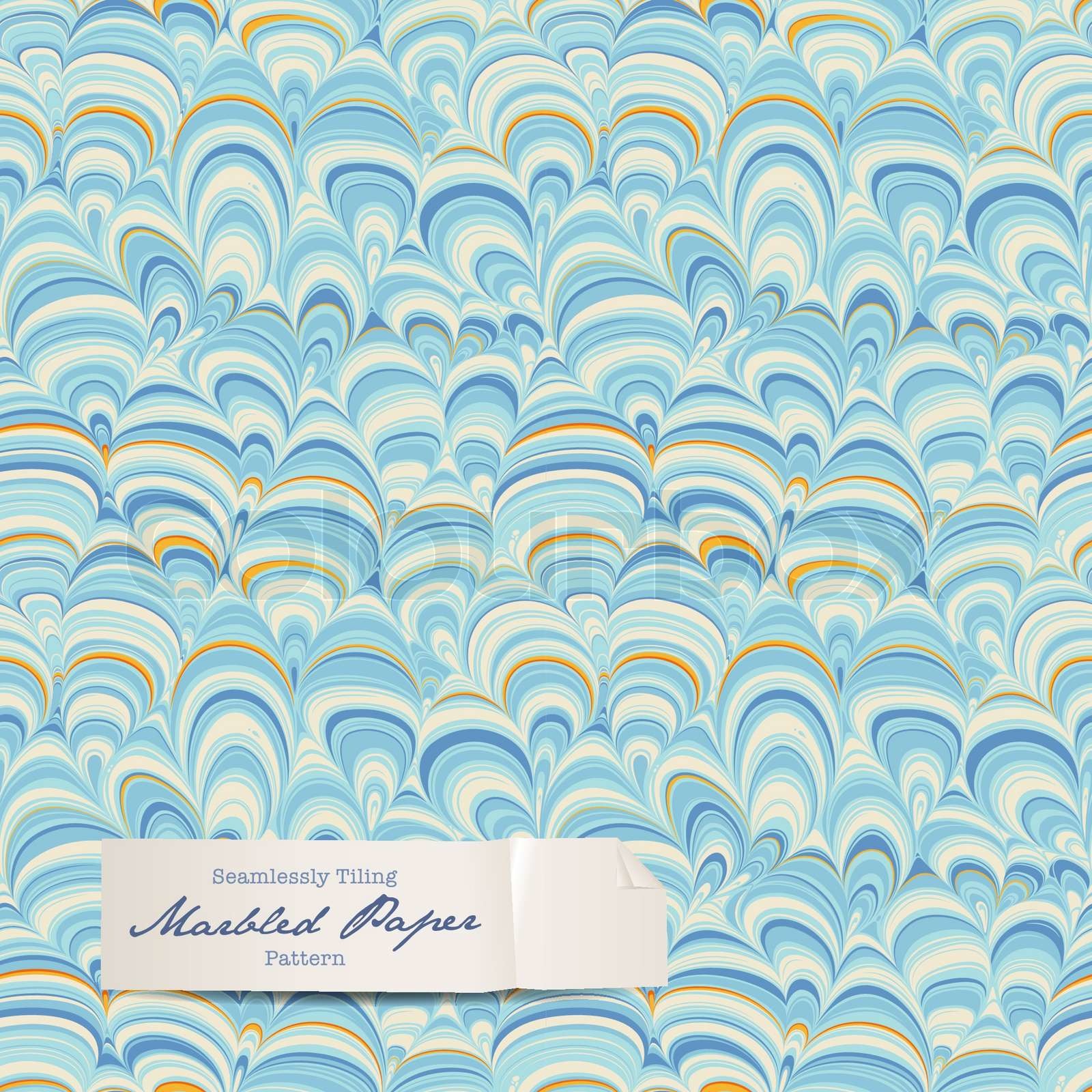 Marbled paper pattern | Stock vector | Colourbox