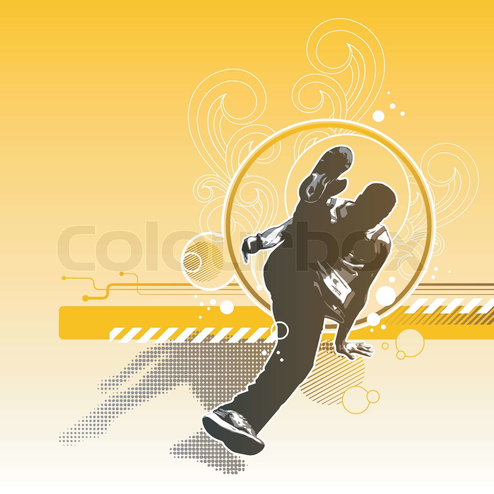 Retro breakdance | Stock vector | Colourbox
