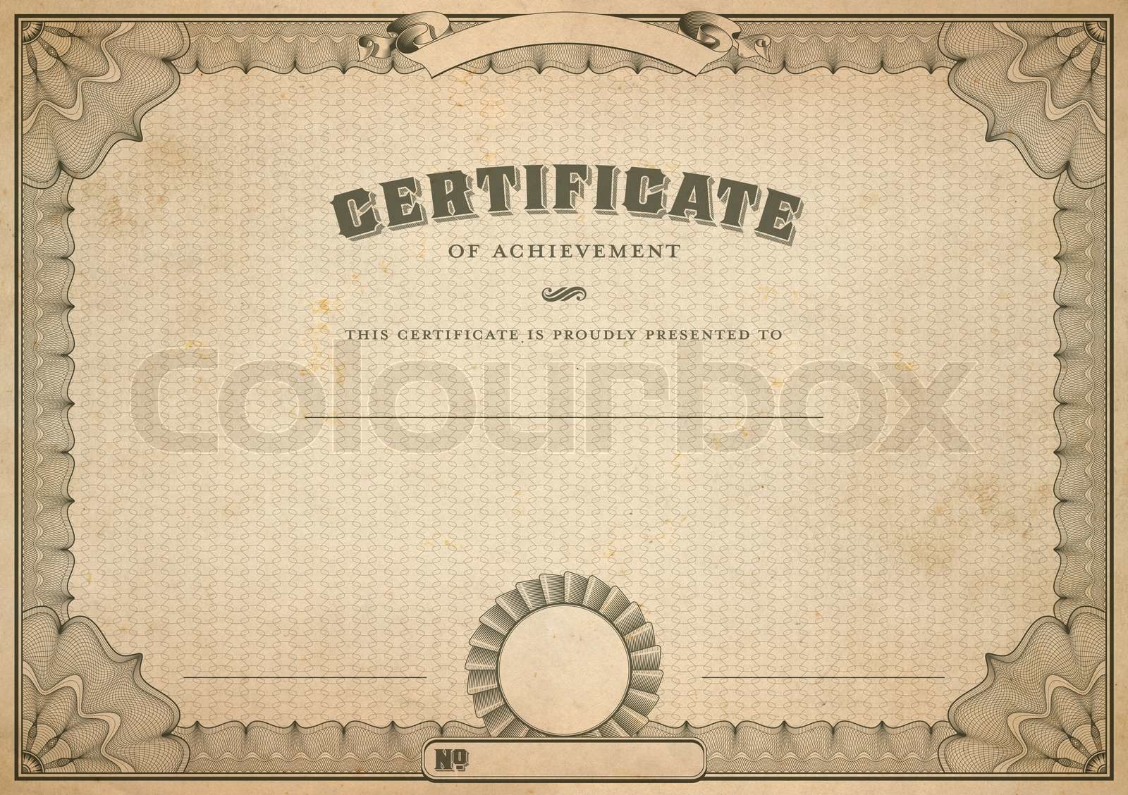 Vintage certificate template | Stock image | Colourbox