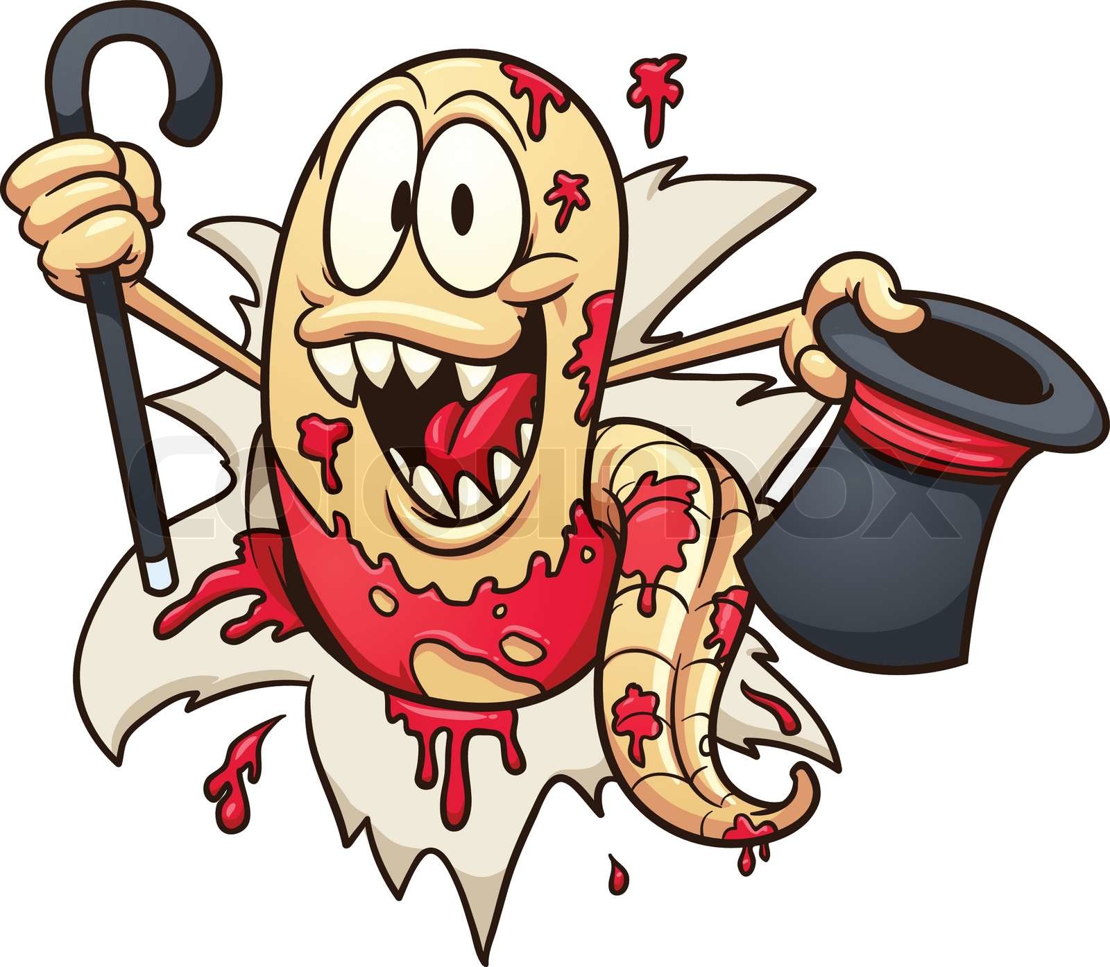 Alien creature bursting out | Stock vector | Colourbox