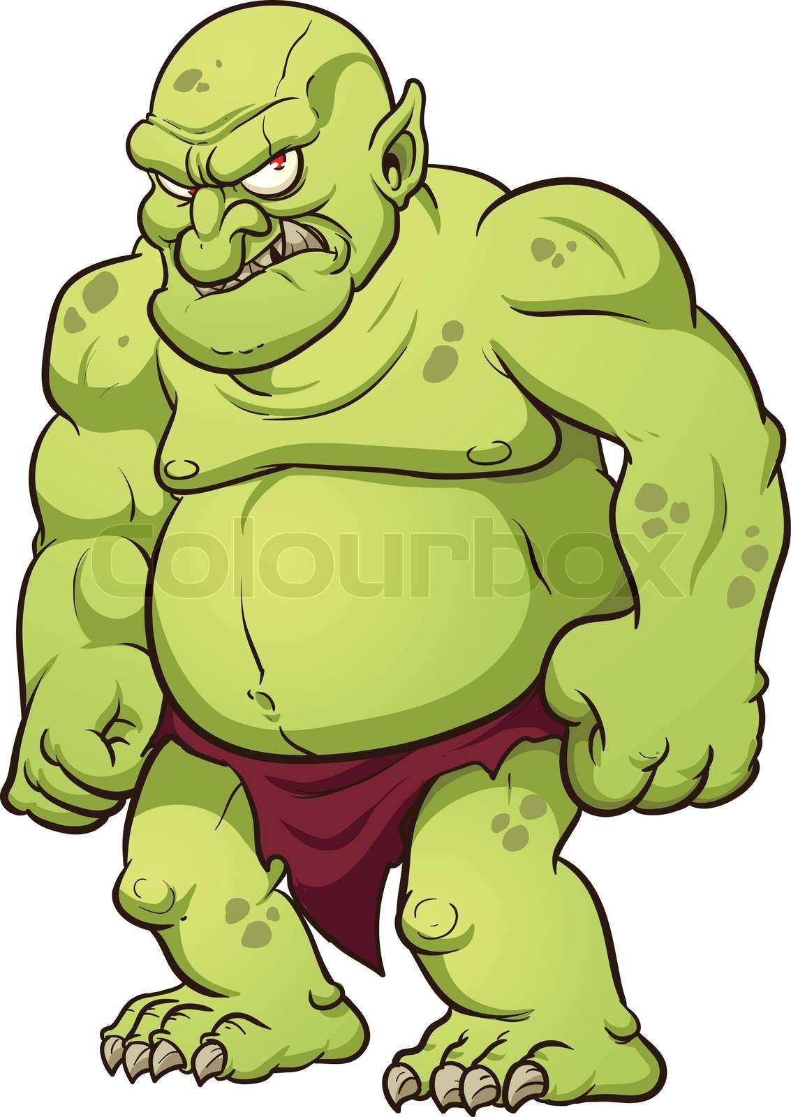 Big cartoon troll | Stock vector | Colourbox