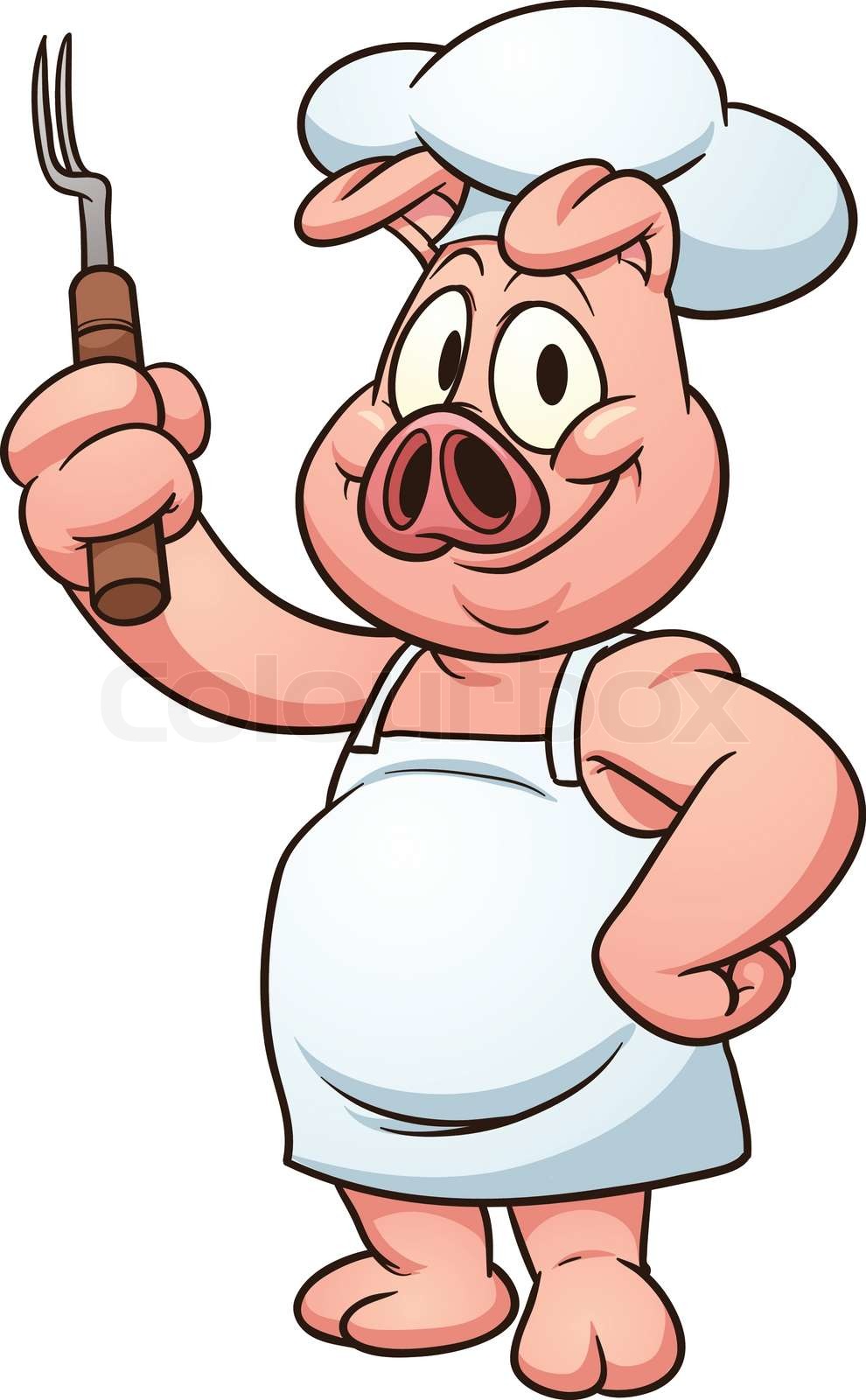 Cartoon chef pig | Stock vector | Colourbox
