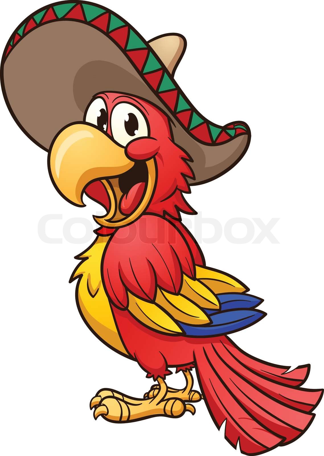 Cartoon Mexican parrot | Stock vector | Colourbox