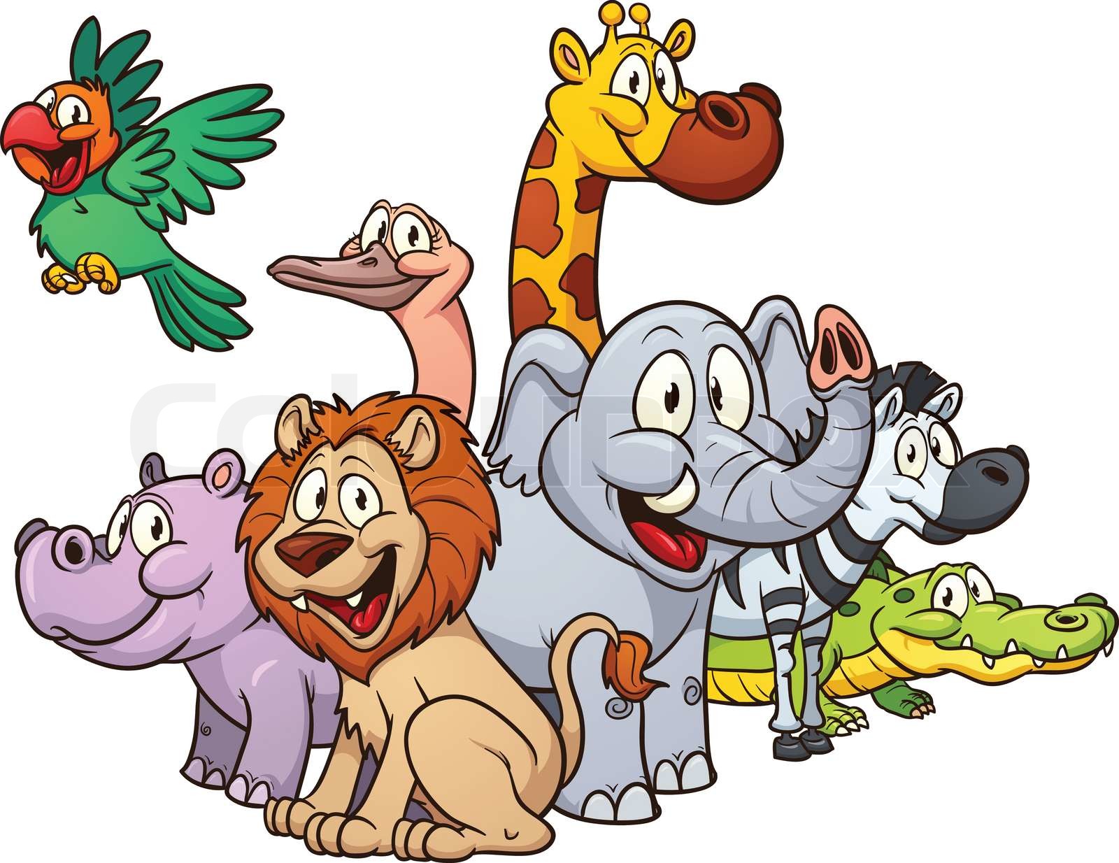 Cartoon safari animals | Stock vector | Colourbox